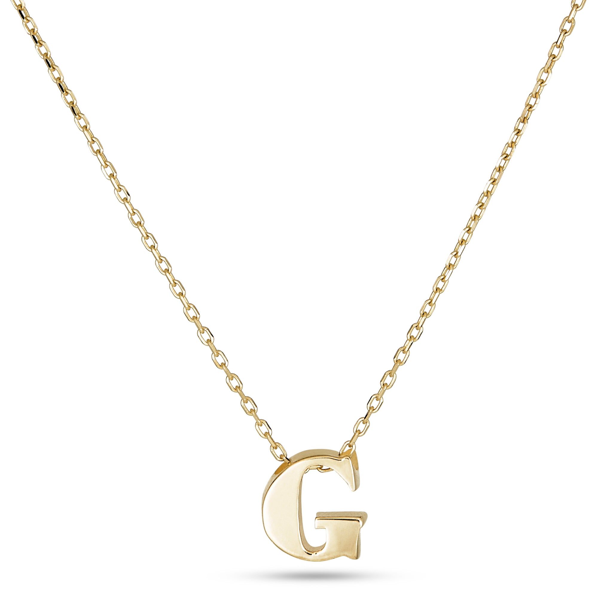 Stone and Strand Letterpress Initial Necklace S