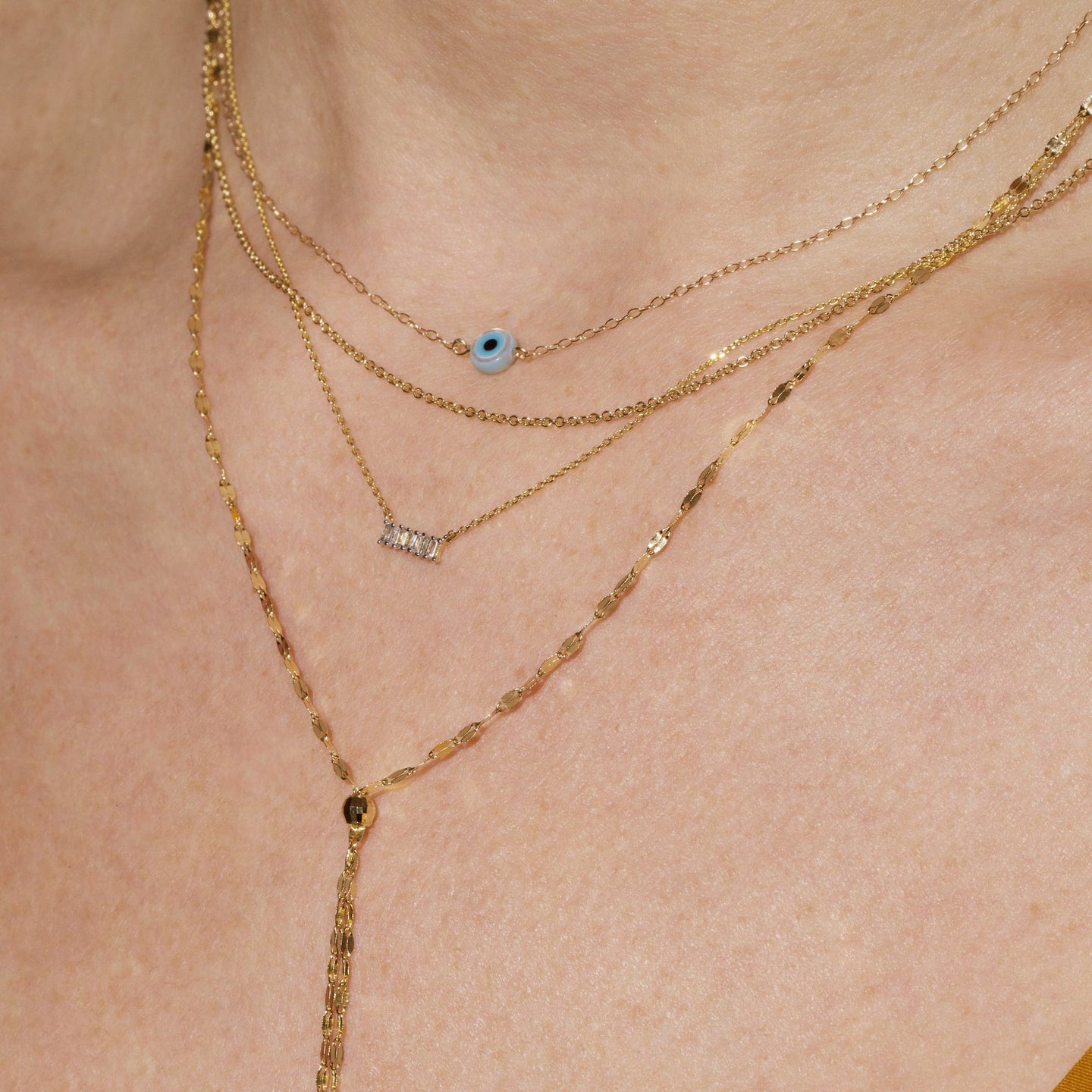 Teeny Gold Chain Necklace STONE AND STRAND