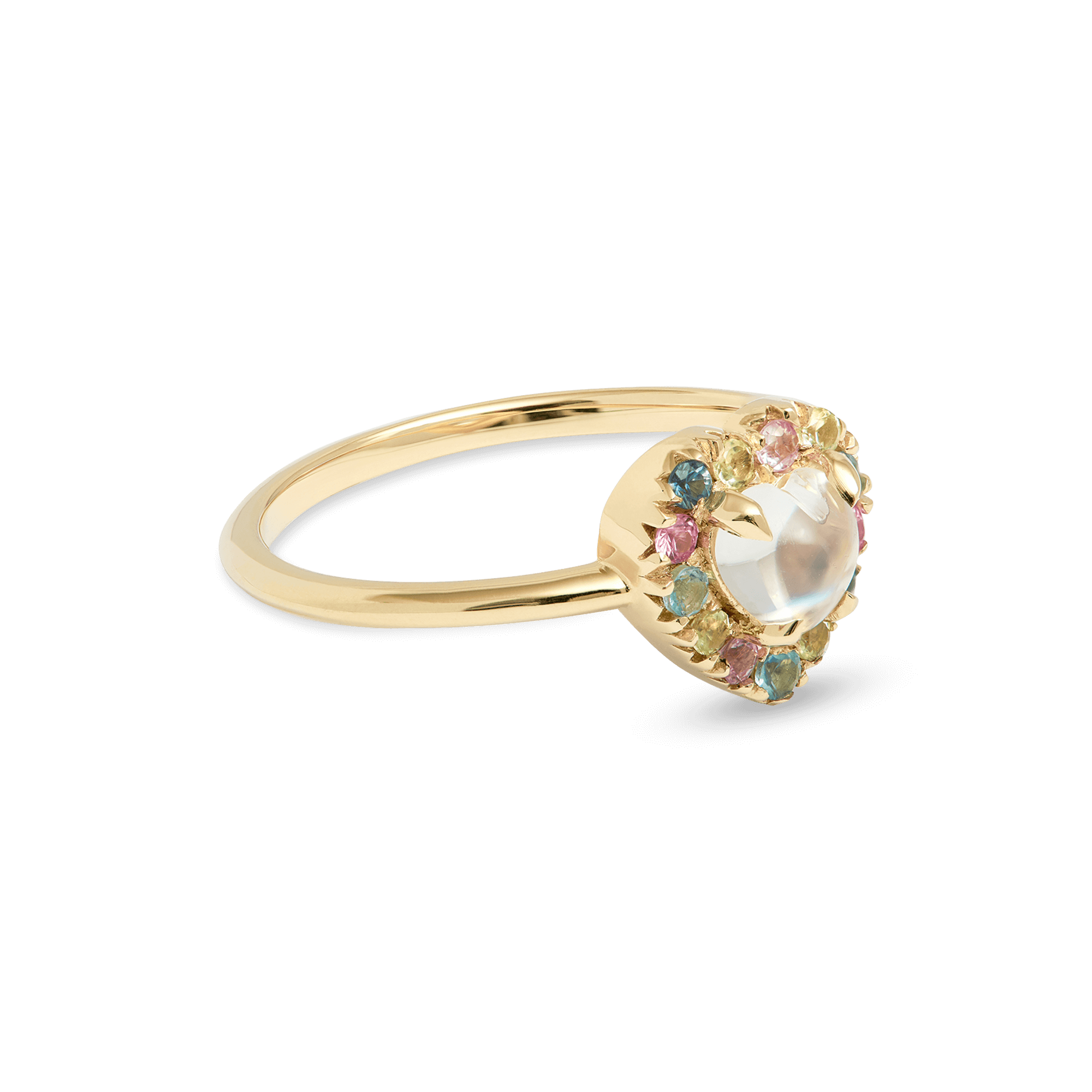 Unicorn Rainbow Moonstone Heart Ring – STONE AND STRAND