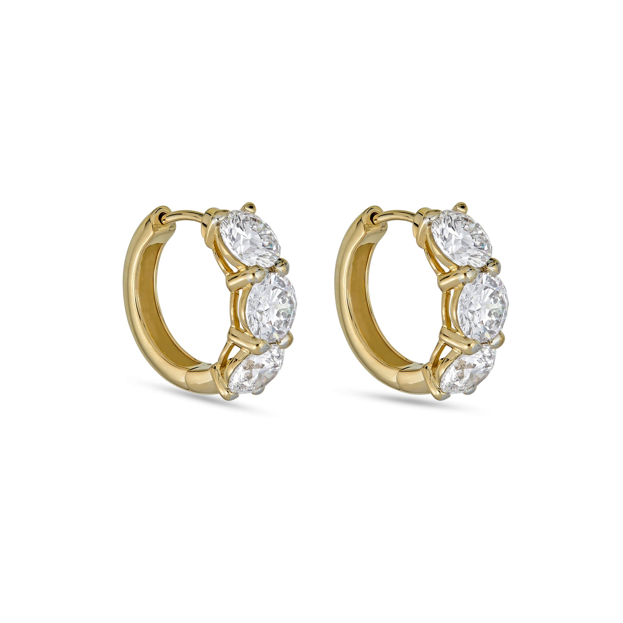 4.5CTW LAB-Created Chubby Diamond Hoops – STONE AND STRAND