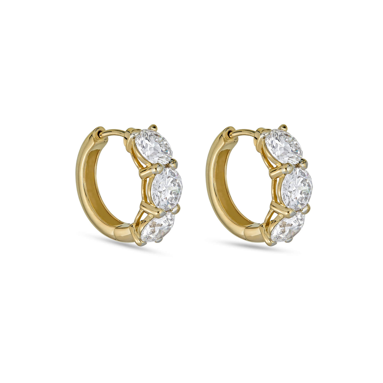 4.5CTW LAB-Created Chubby Diamond Hoops – STONE AND STRAND