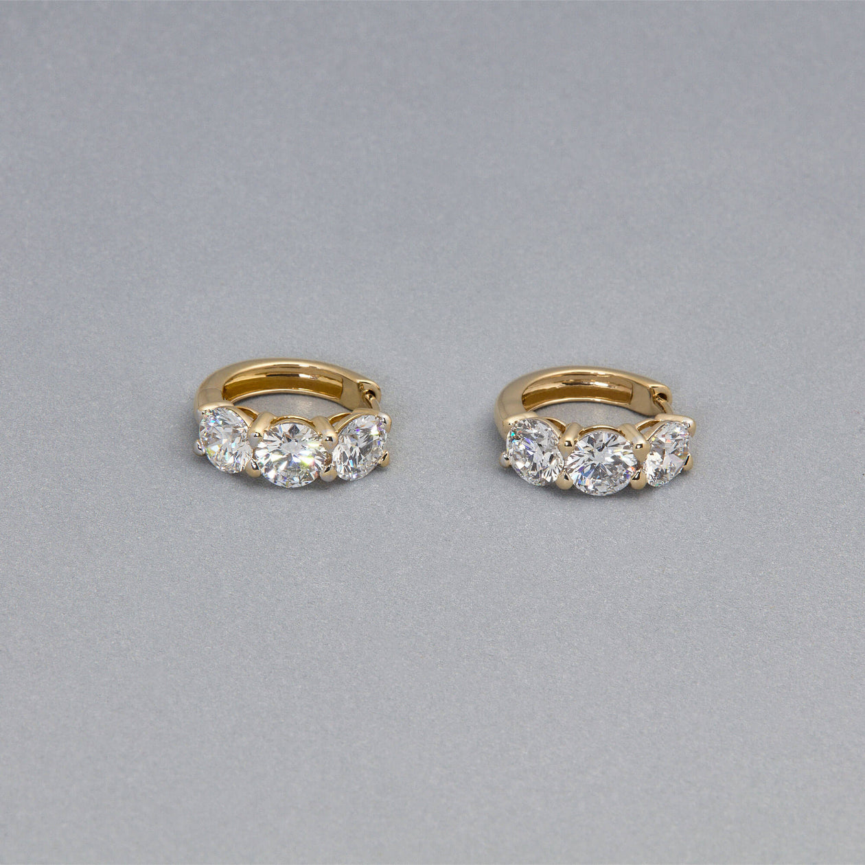 4.5CTW LAB-Created Chubby Diamond Hoops – STONE AND STRAND