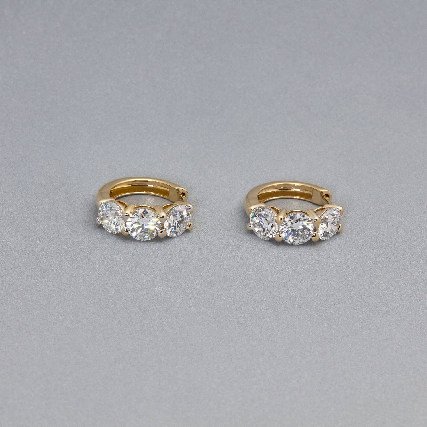 4.5CTW LAB-Created Chubby Diamond Hoops – STONE AND STRAND