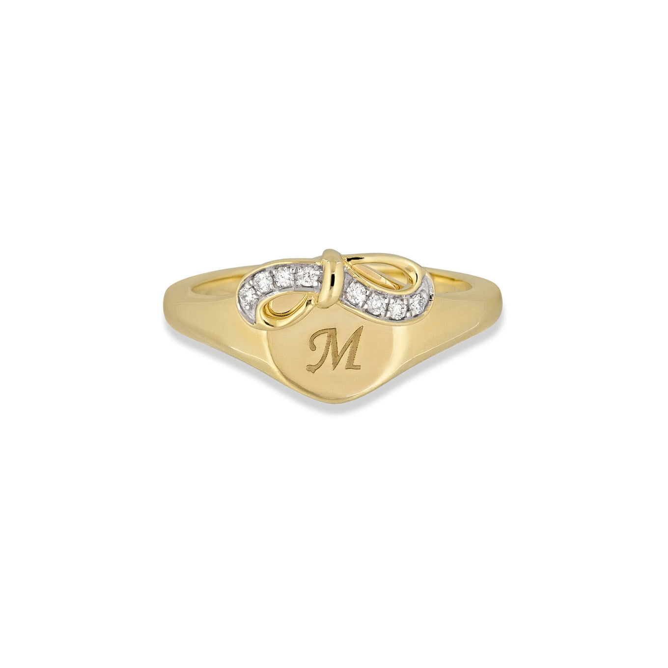 Bow Nouveau Signet Ring – STONE AND STRAND