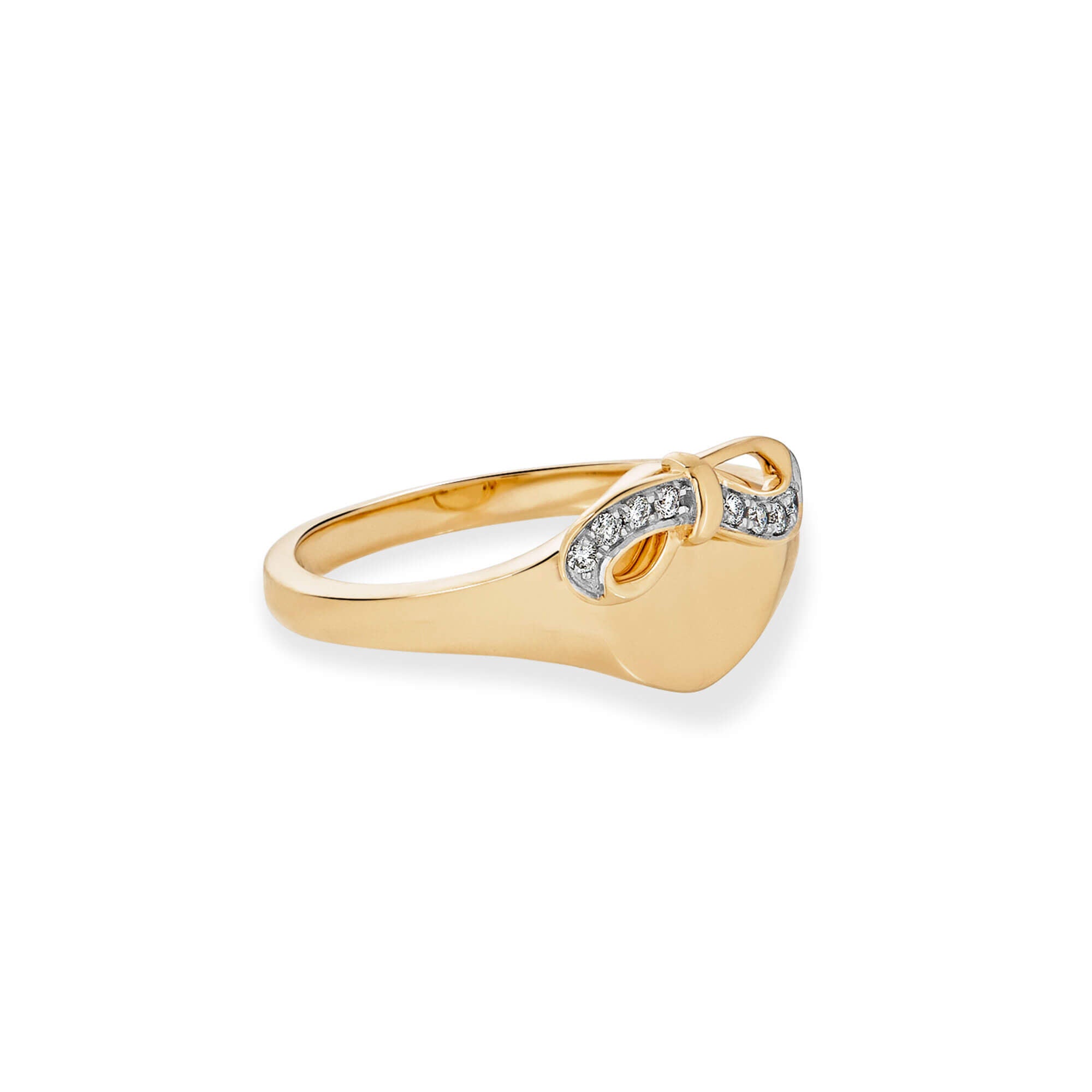 Bow Nouveau Signet Ring – STONE AND STRAND