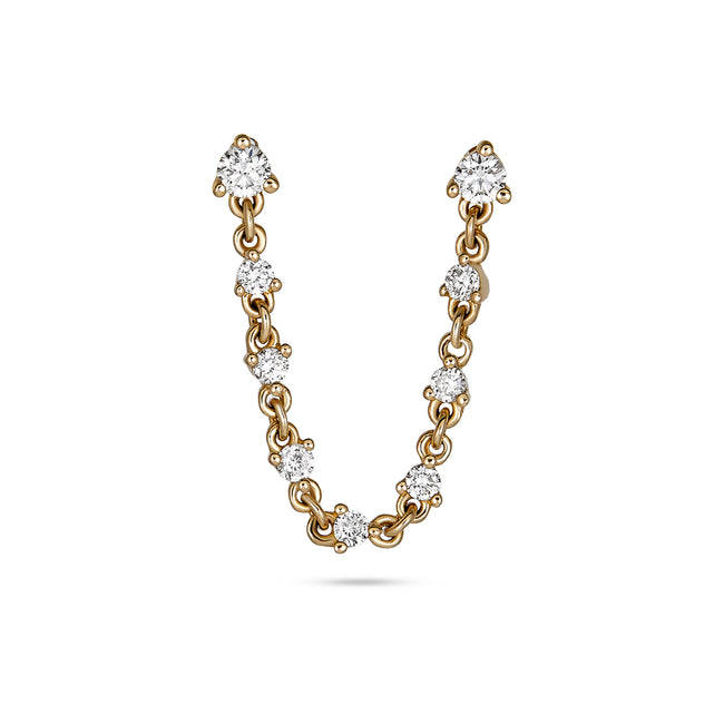 Chain Of Diamonds Double Stud – STONE AND STRAND