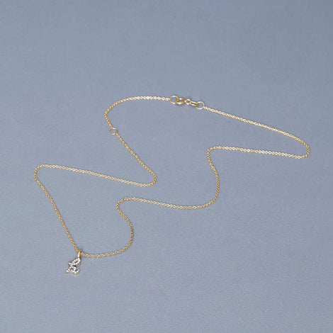 Diamond Cursive Initial Necklace – STONE AND STRAND