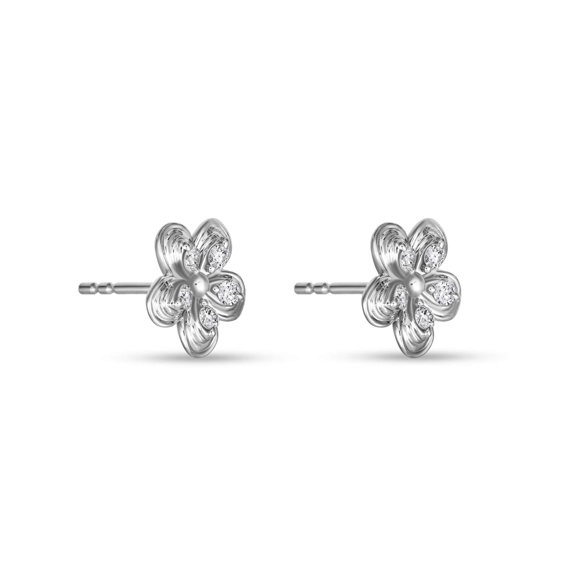 Diamond Puff Daisy Studs – STONE AND STRAND