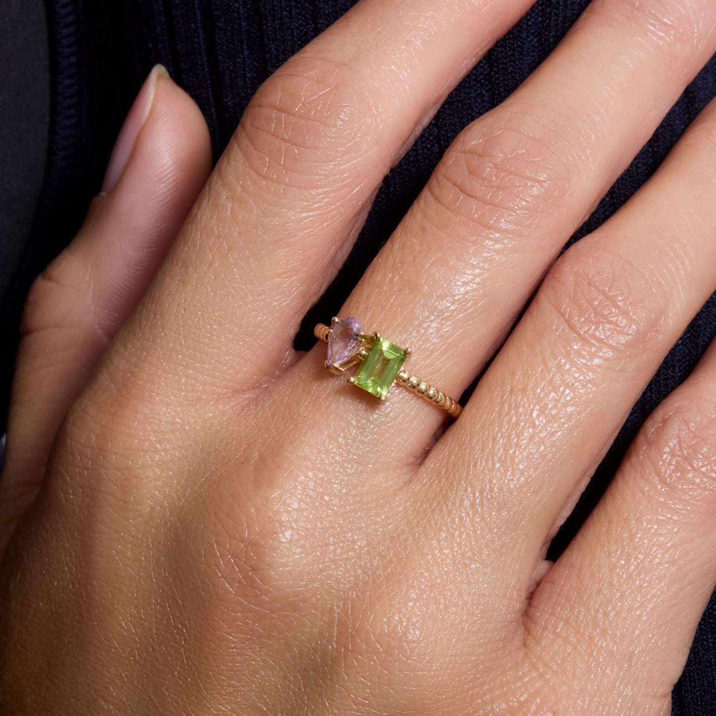Fine Just the Two of Us Watermelon Ring – STONE AND STRAND