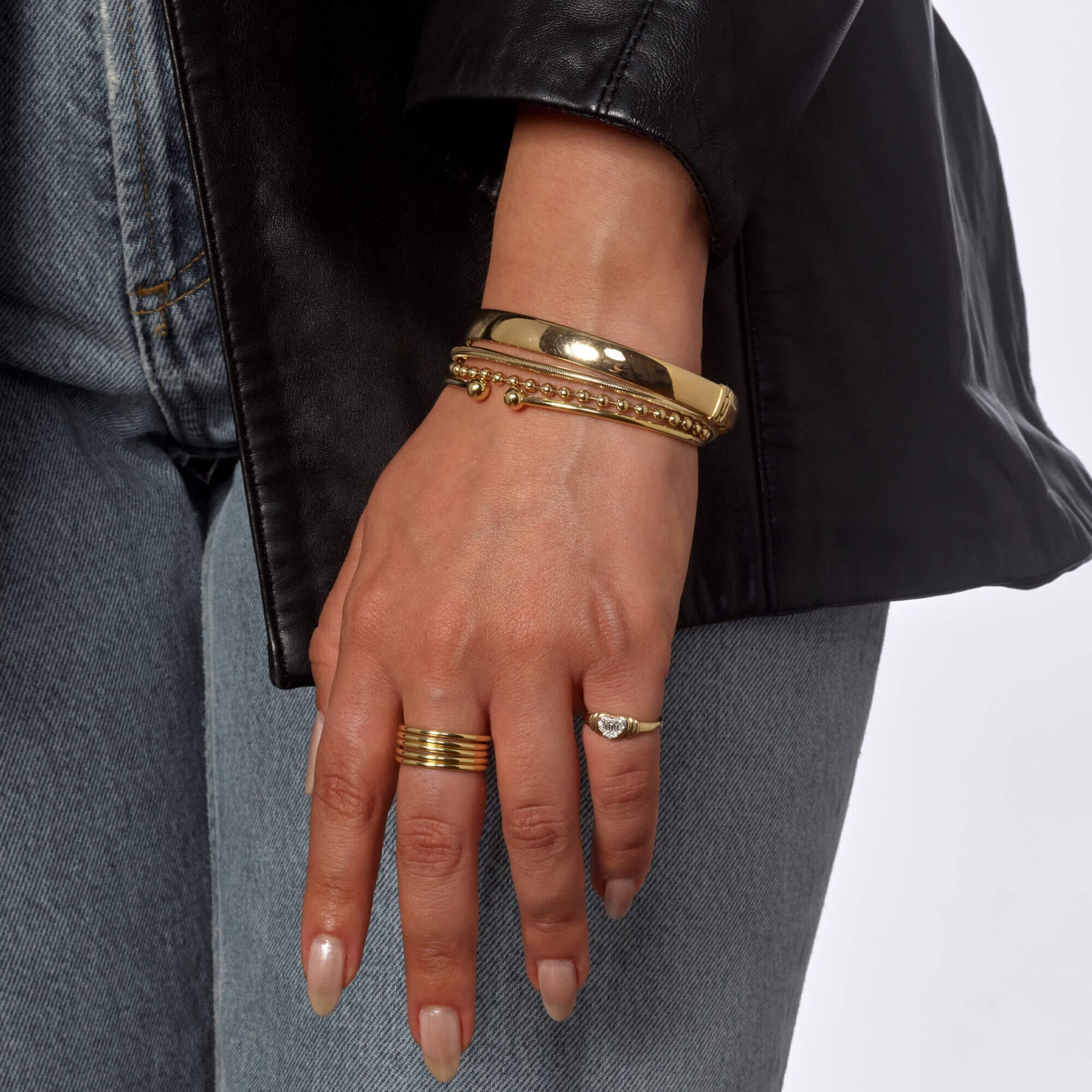 Gold Stacker Cuff – STONE AND STRAND