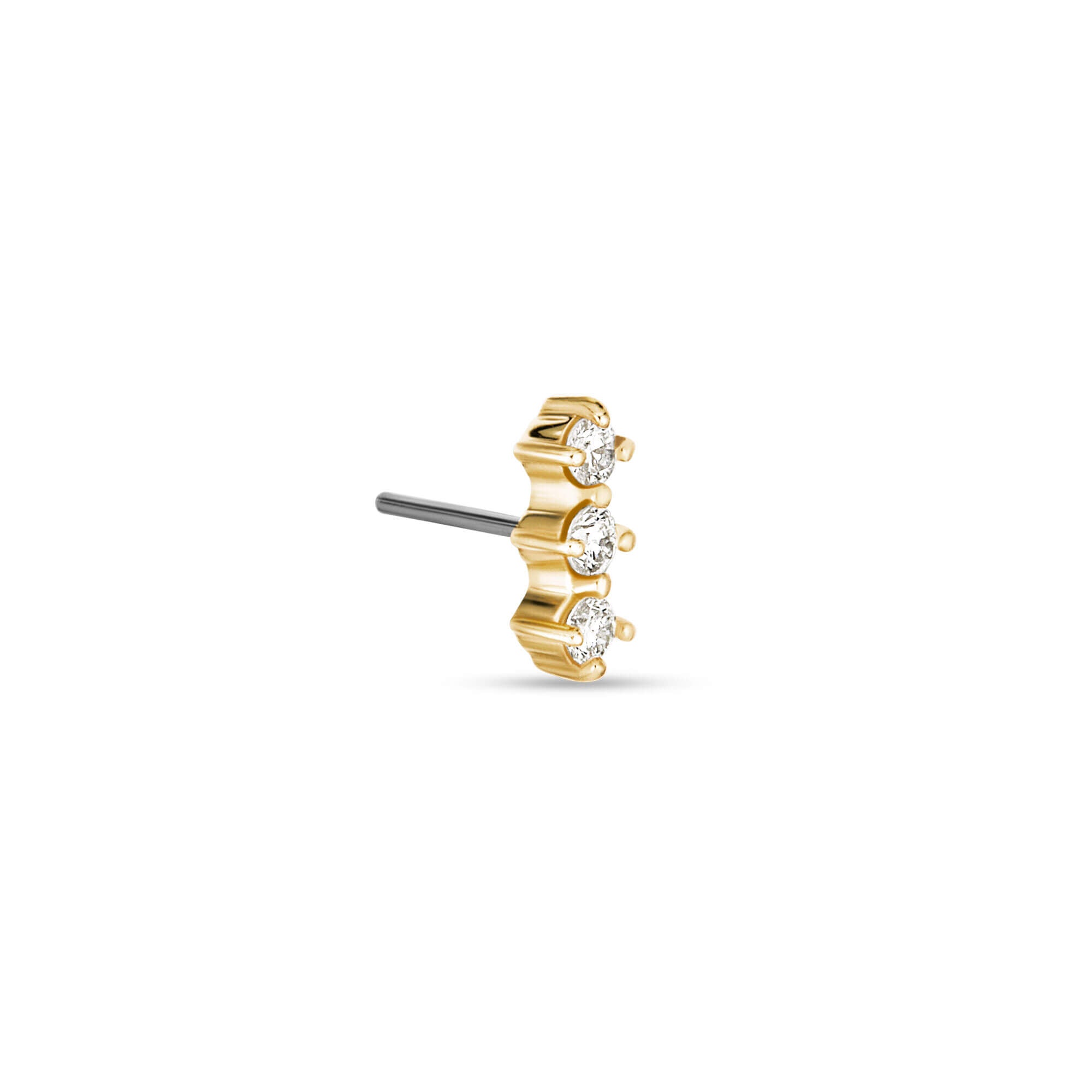LAB-Created Bright Lights Diamond Push Pin Flat Back – STONE AND STRAND