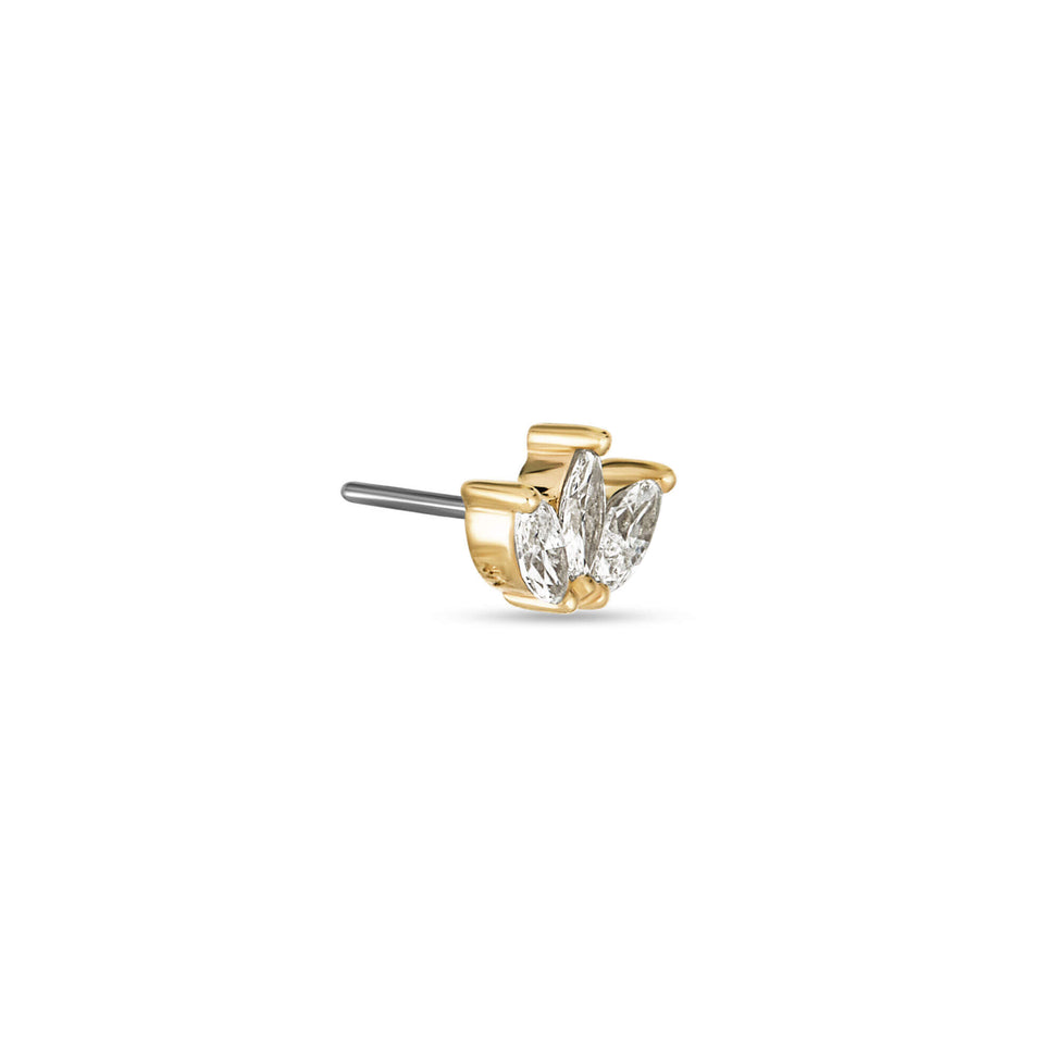 LAB-Created Diamond Array Push Pin Flat Back – STONE AND STRAND