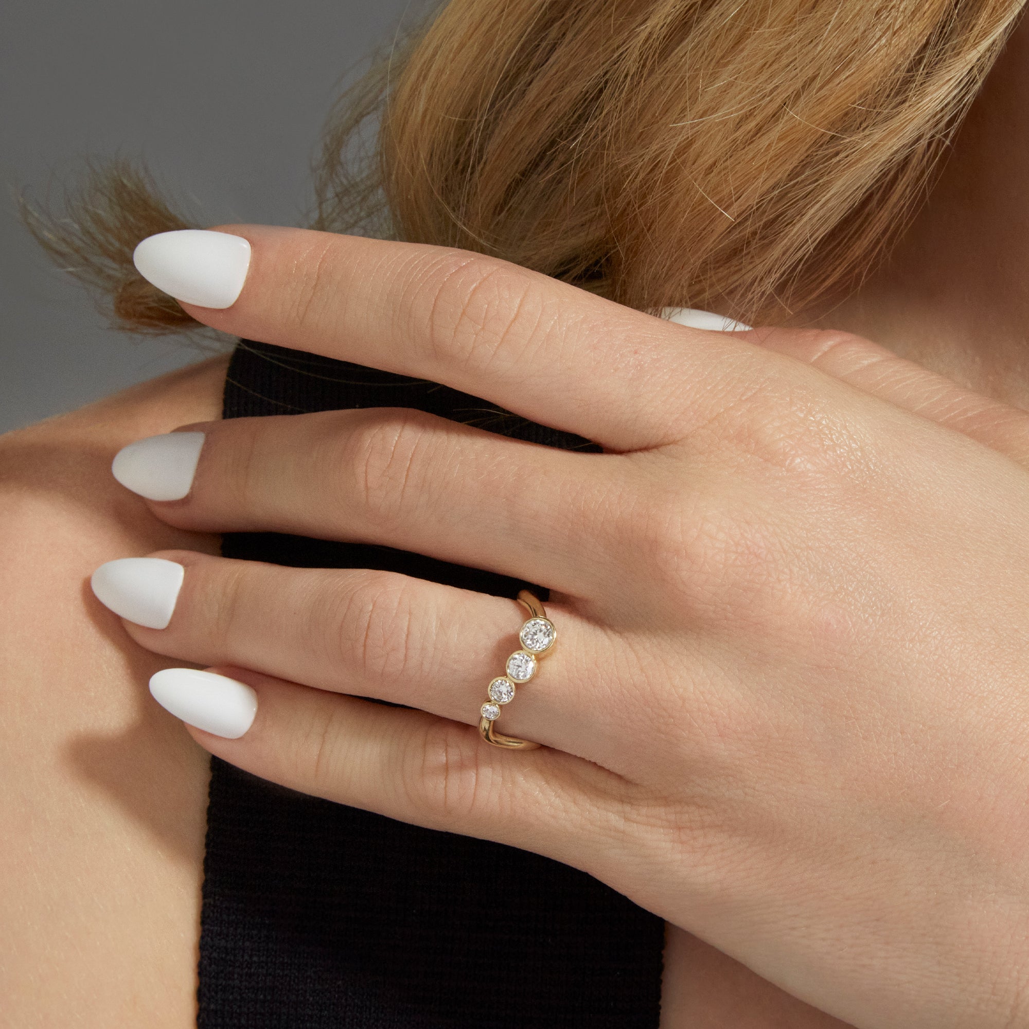 LAB-Created Diamond Bubble Up Swell Ring – STONE AND STRAND