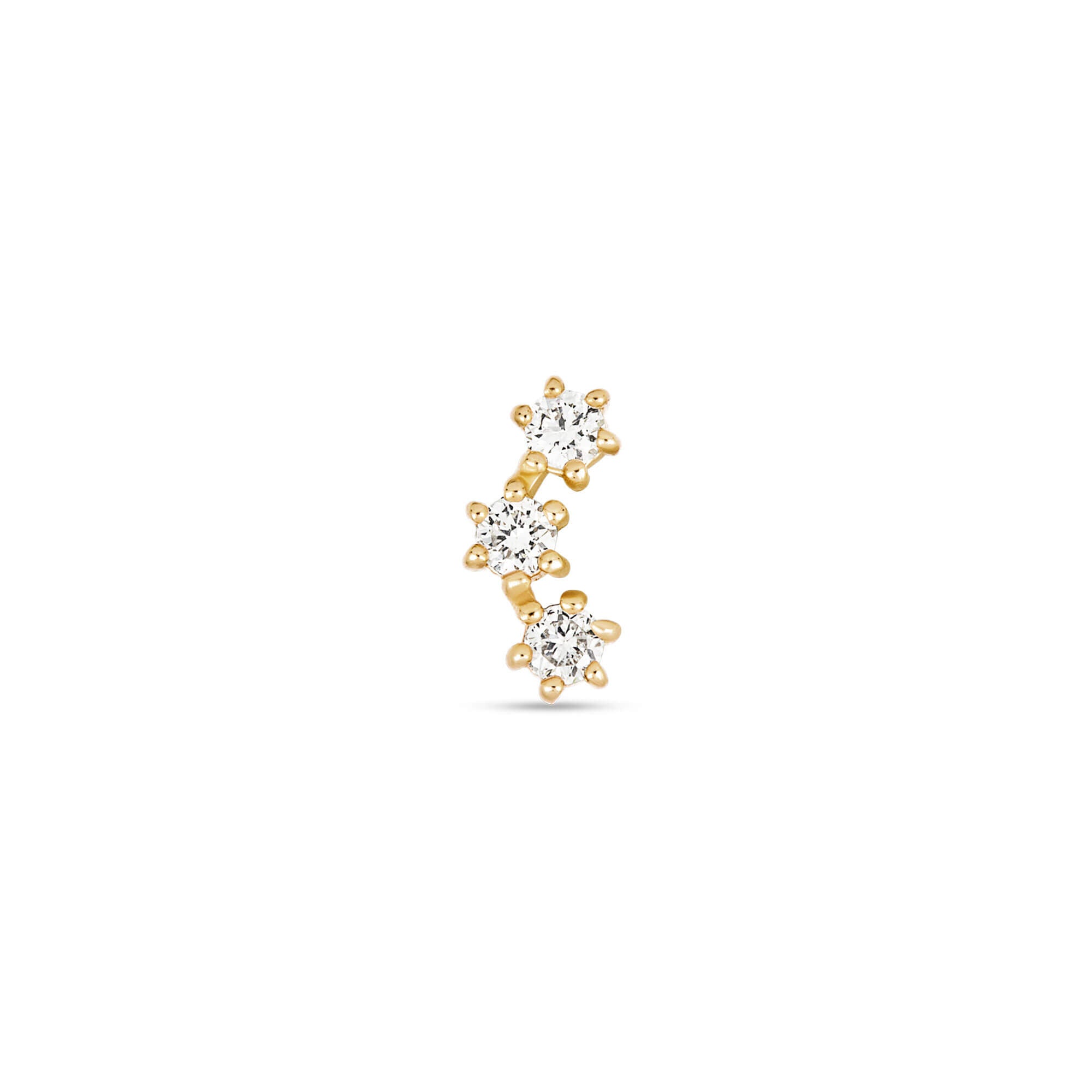 LAB-Created Diamond Curve Push Pin Flat Back – STONE AND STRAND