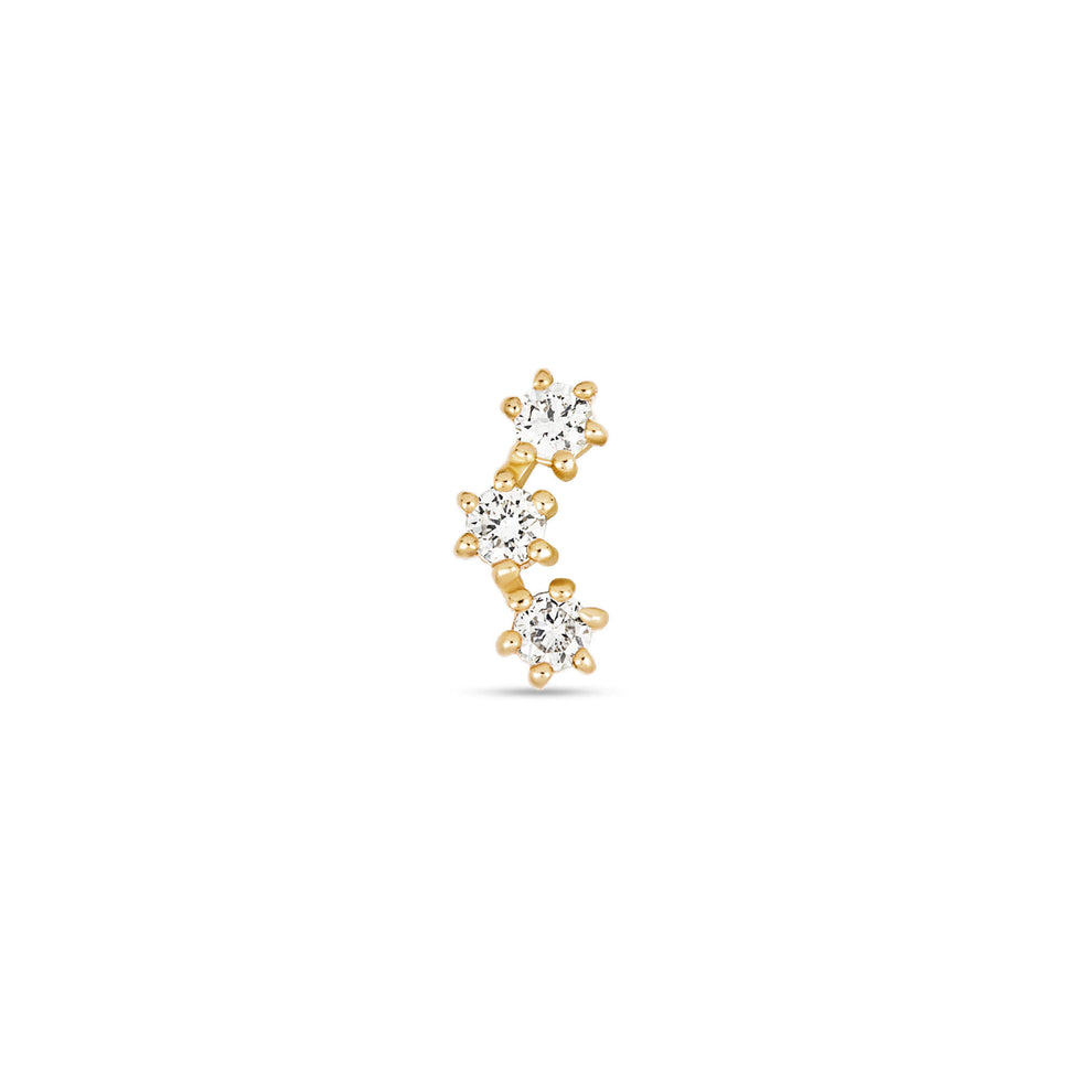 LAB-Created Diamond Curve Push Pin Flat Back – STONE AND STRAND
