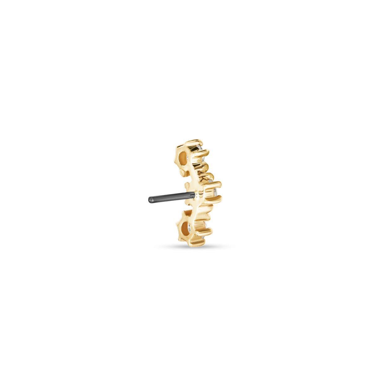 LAB-Created Diamond Curve Push Pin Flat Back – STONE AND STRAND