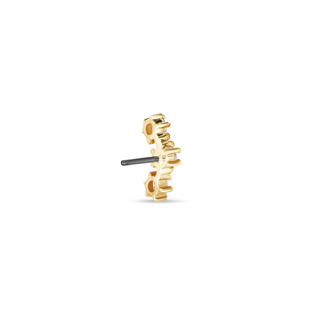 LAB-Created Diamond Curve Push Pin Flat Back – STONE AND STRAND