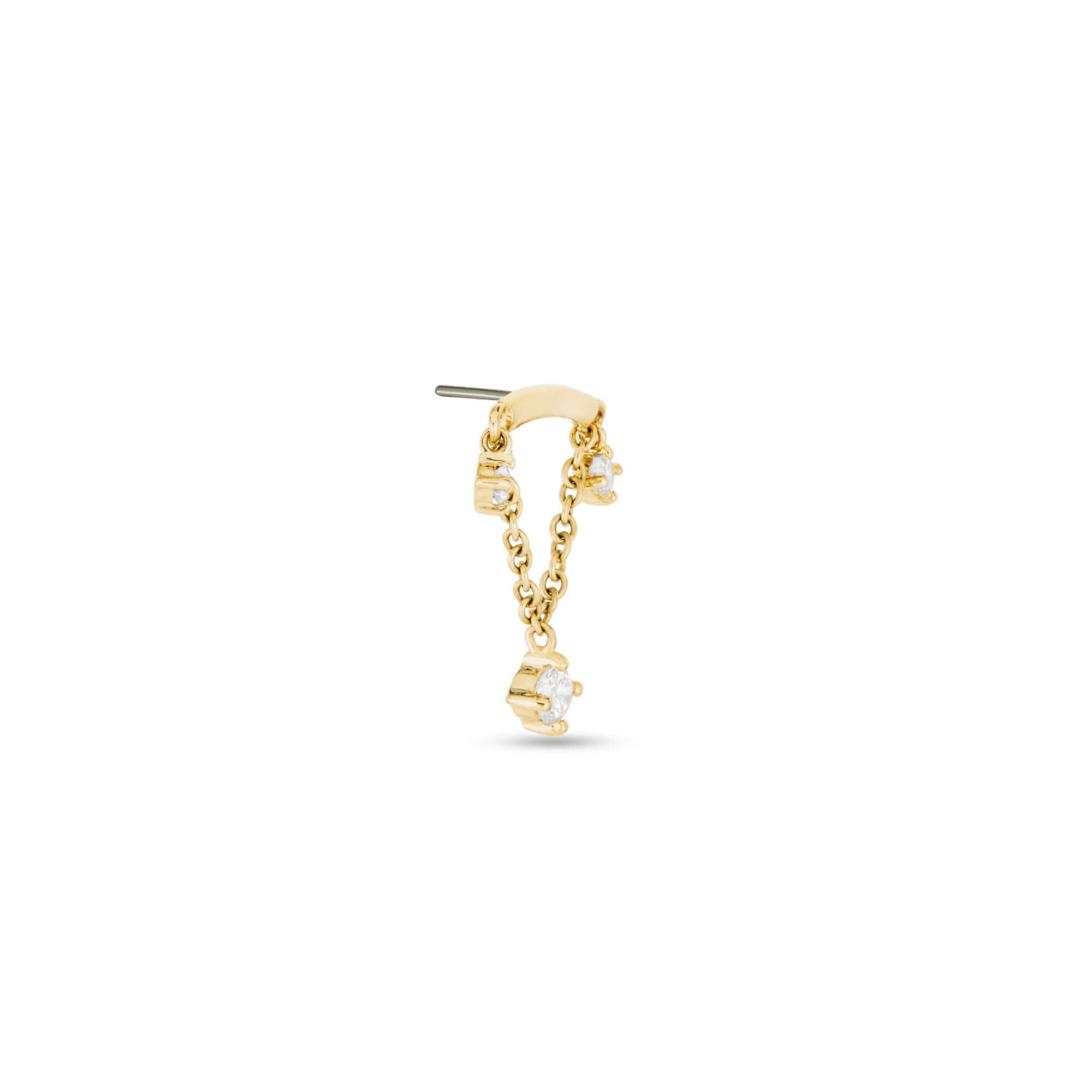 LAB-Created Diamond Fontaine Push Pin Flat Back – STONE AND STRAND