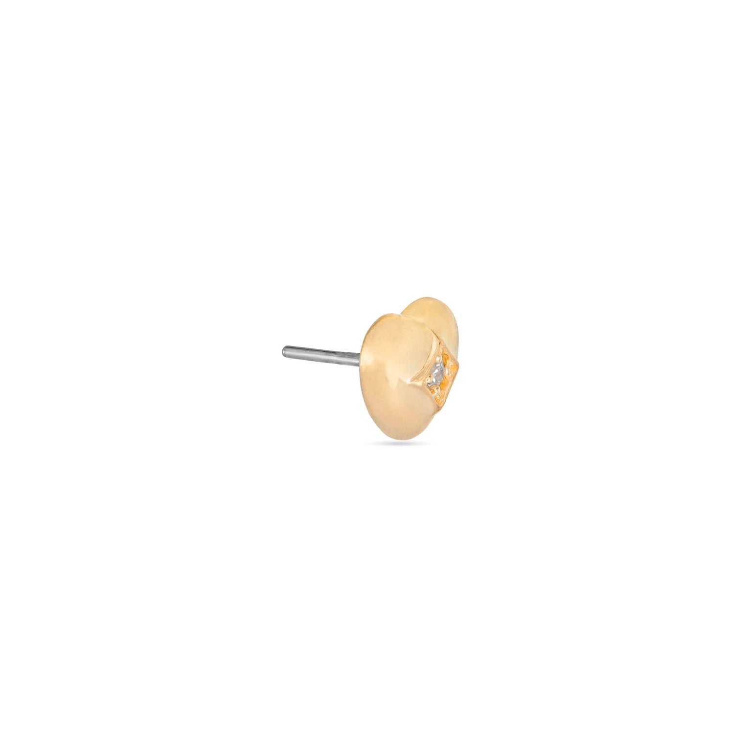 LAB-Created Diamond Puffed Heart Push Pin Flat Back – STONE AND STRAND