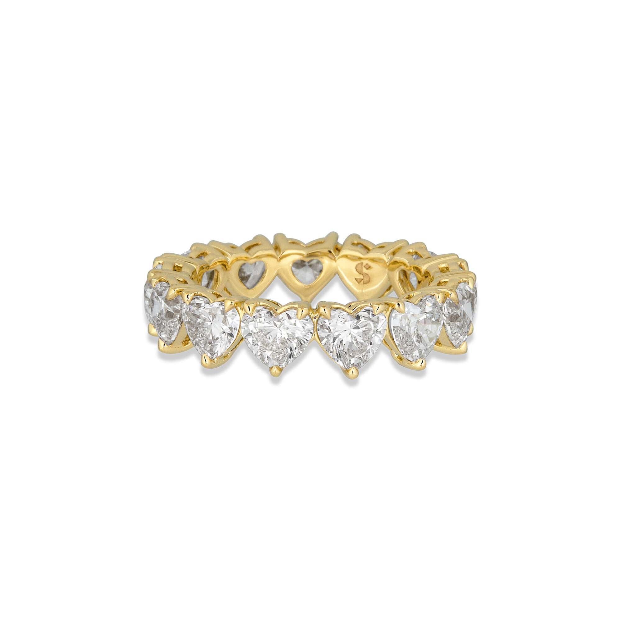 LAB-Created Heart Eternity Band – STONE AND STRAND