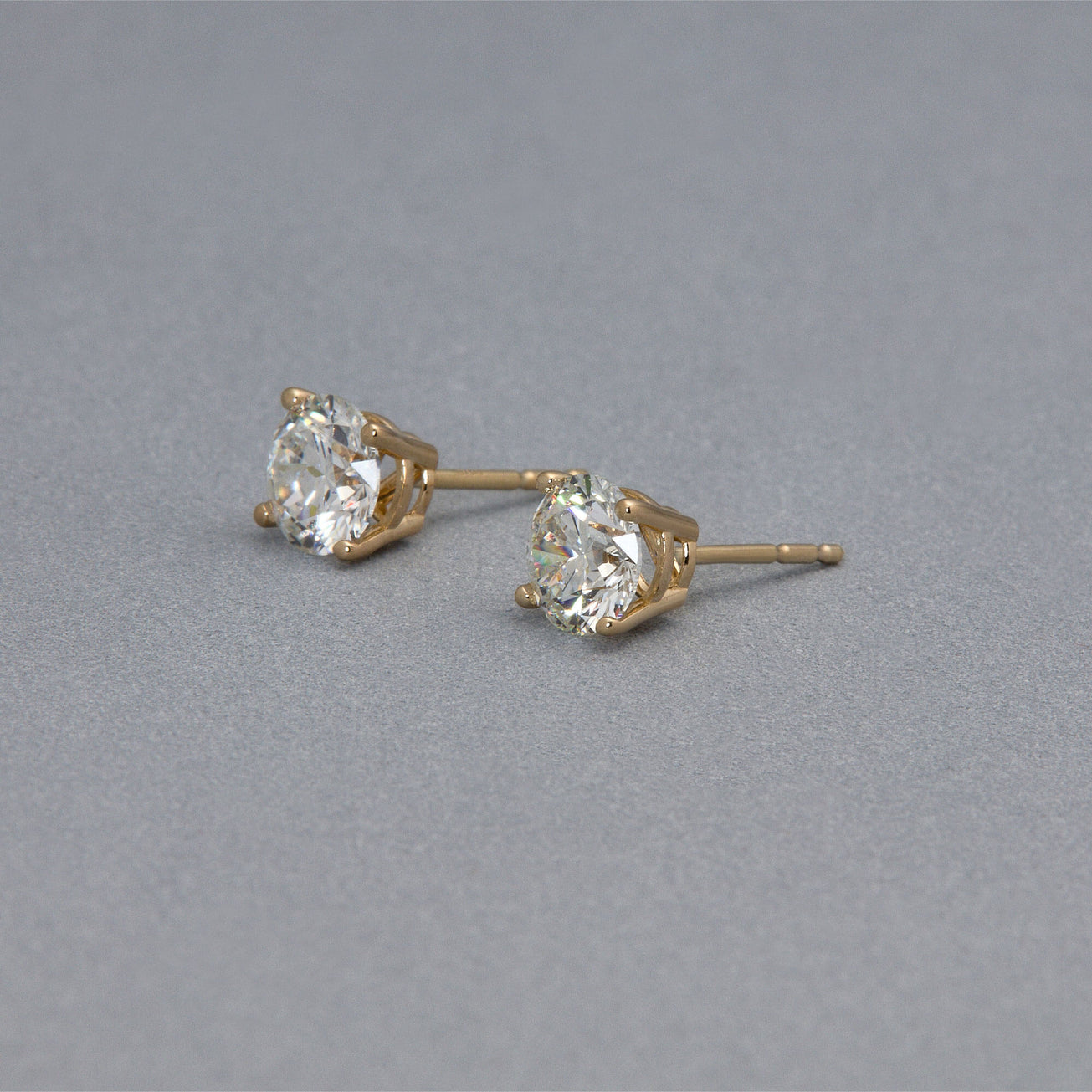 LAB-Created Dainty Diamond Studs – STONE AND STRAND