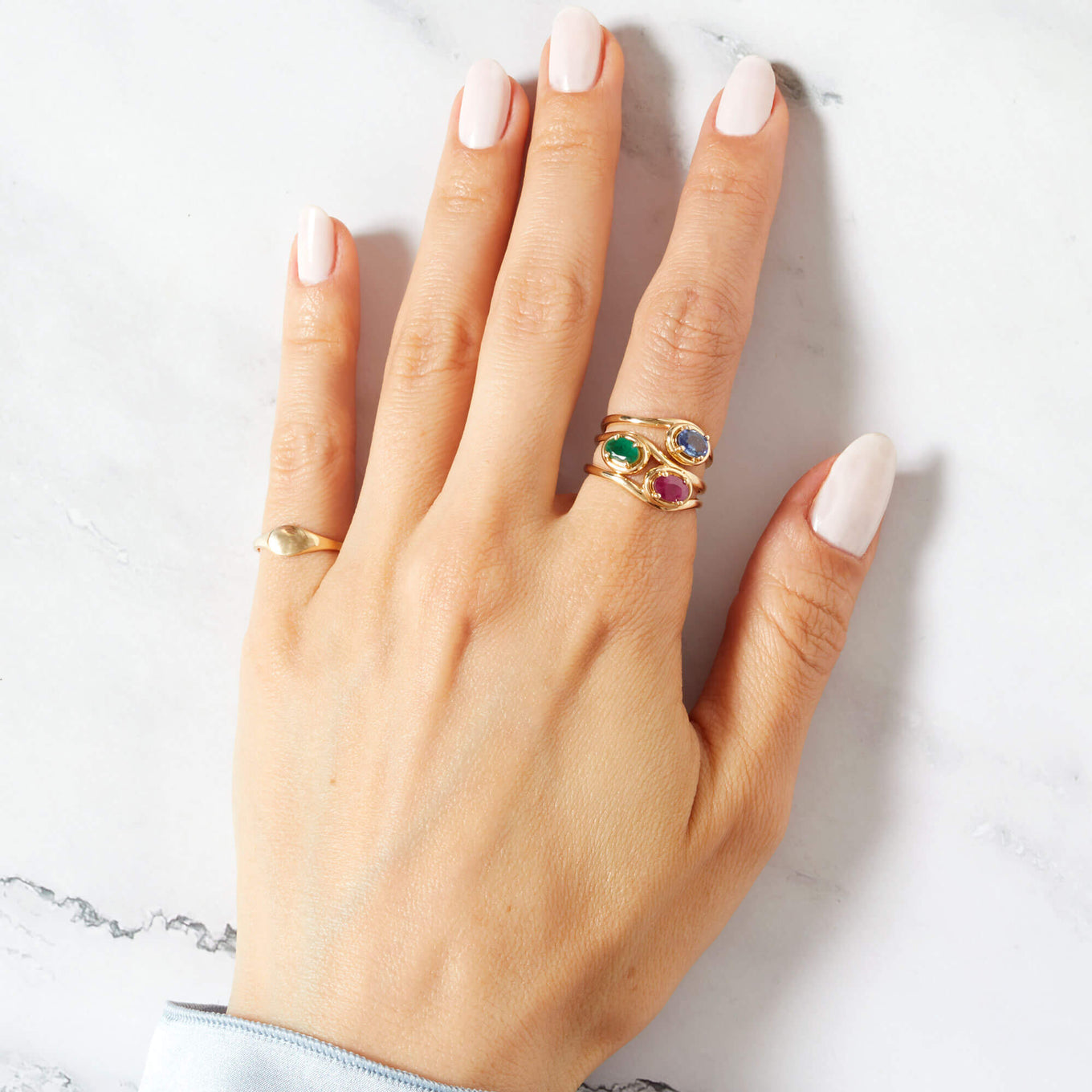 Mini Pinky Signet Ring – STONE AND STRAND