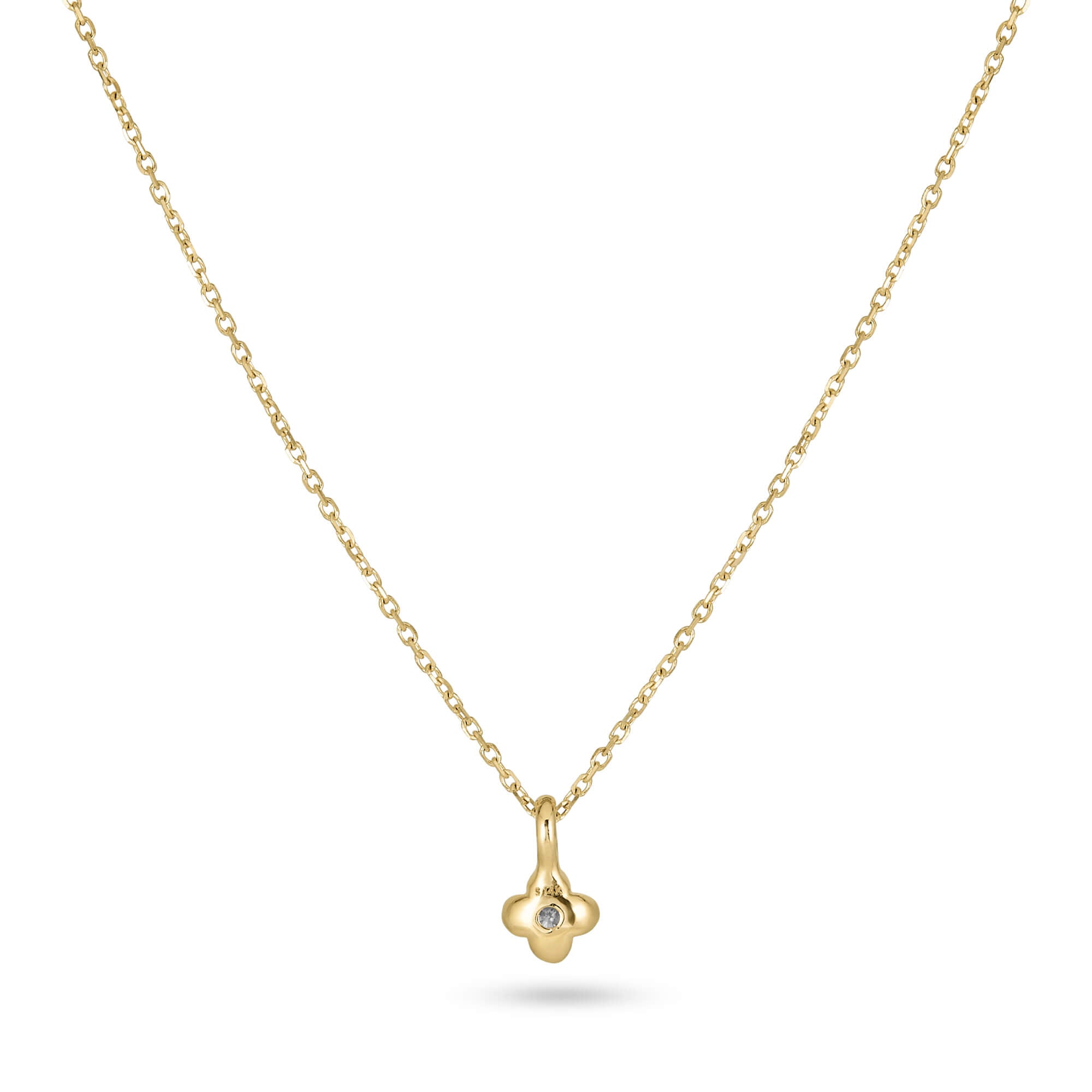 Mini Diamond Clover Choker Necklace – STONE AND STRAND