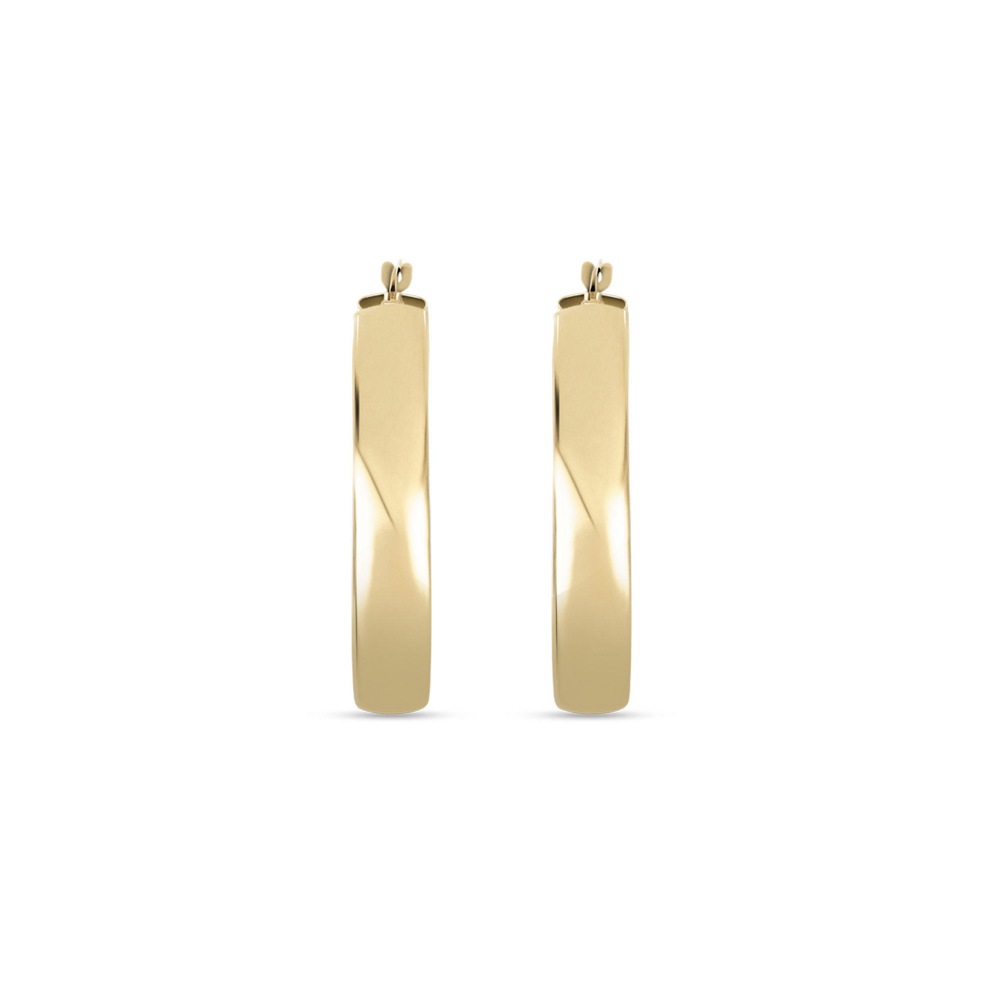 Large Gold Glider Hoops – STONE AND STRAND