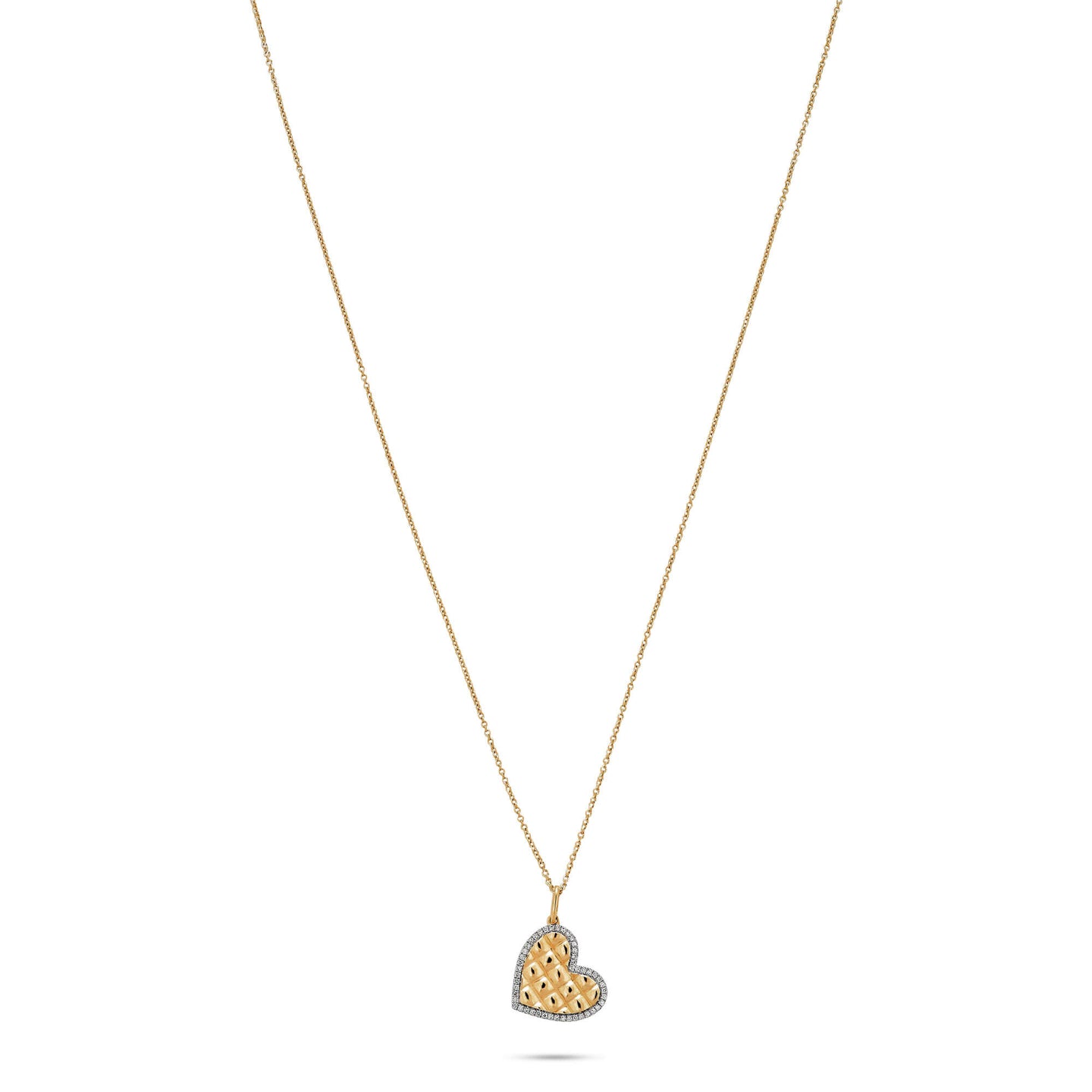 Puff Puff Pave Heart Necklace – STONE AND STRAND