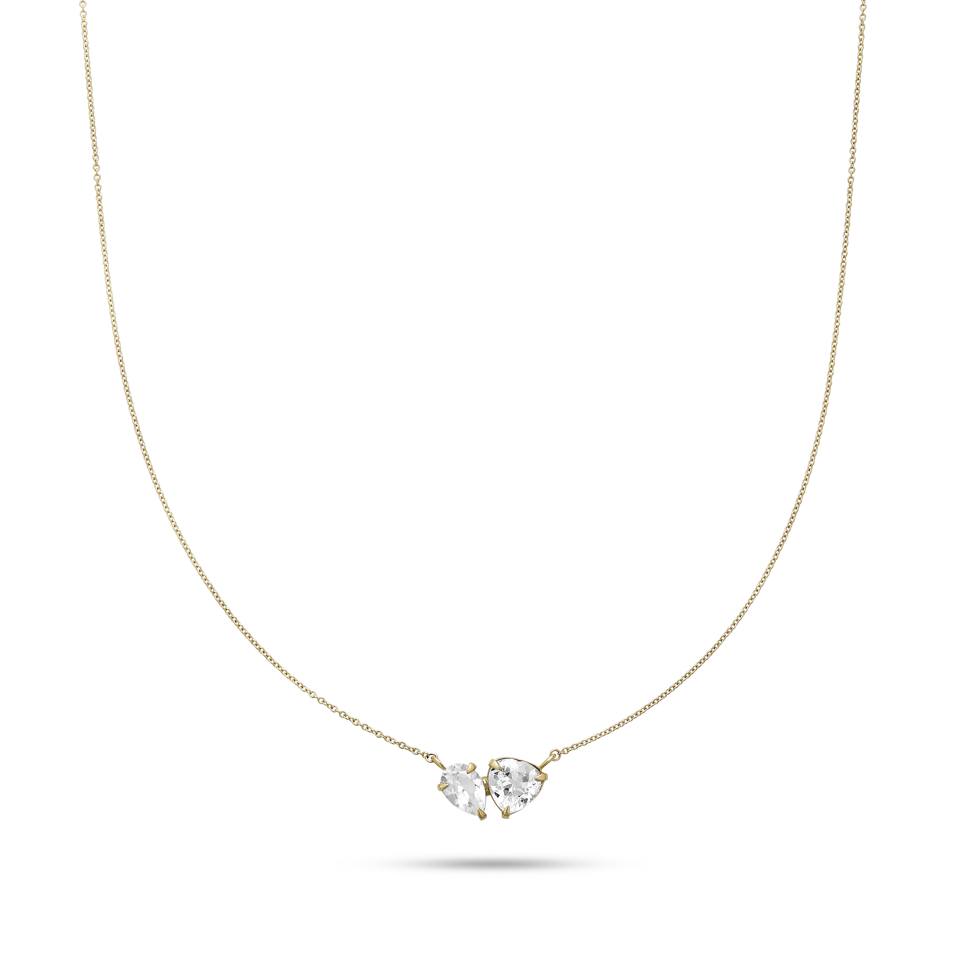 Pear and Heart Toi et Moi Necklace – STONE AND STRAND
