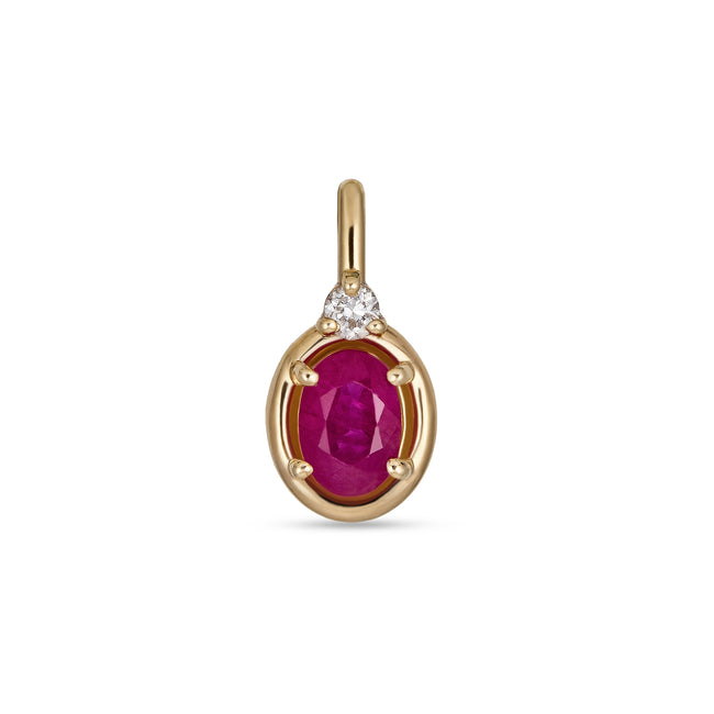 Ruby Bonbon Diamond Charm – STONE AND STRAND