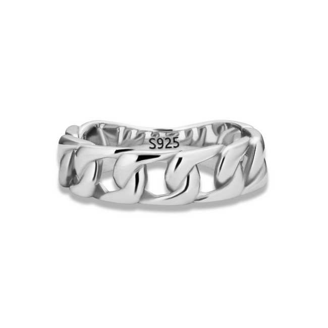 Silver Chunky Chain Ring – STONE AND STRAND