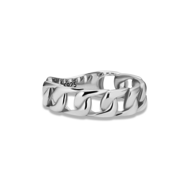 Silver Chunky Chain Ring – STONE AND STRAND