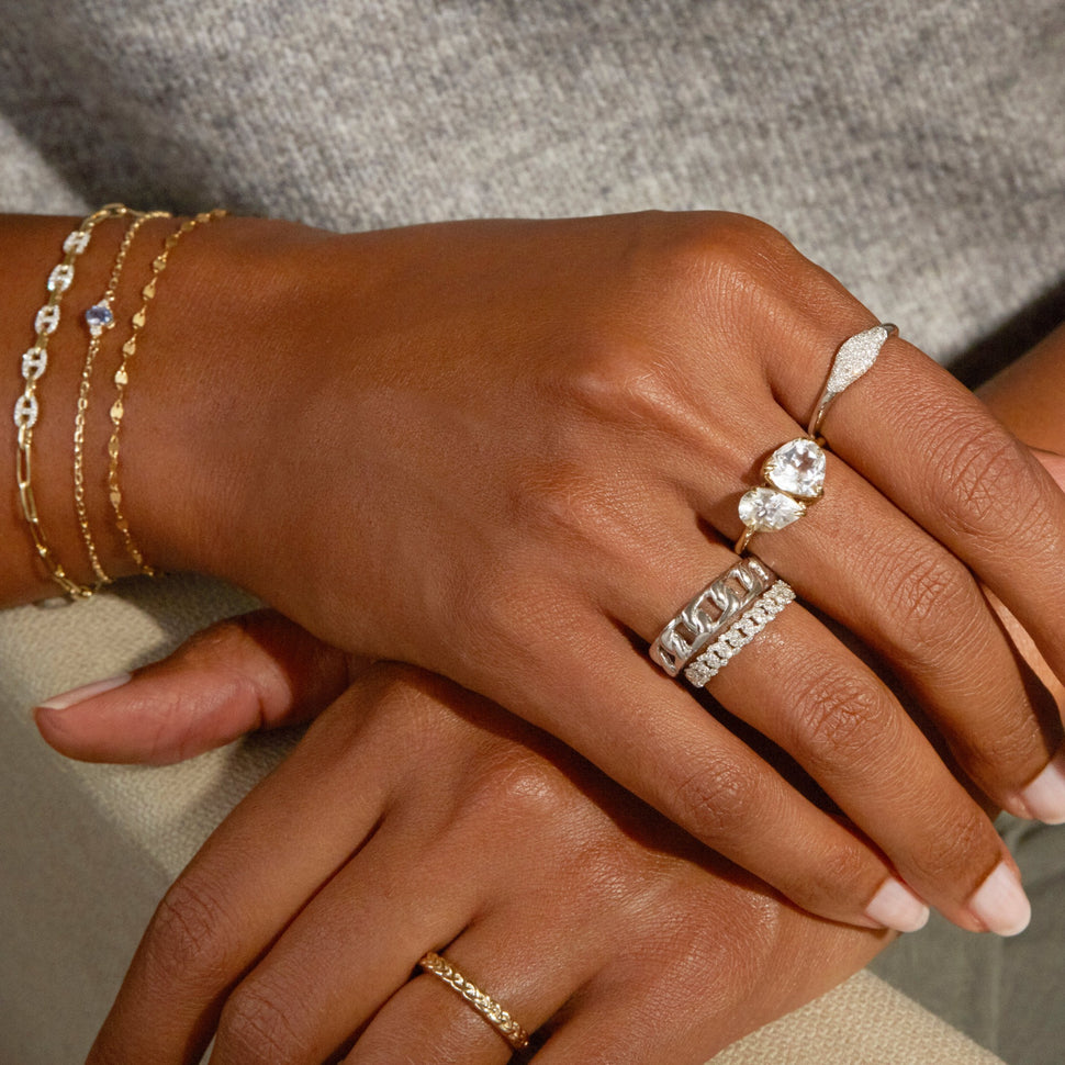 Silver Chunky Chain Ring – STONE AND STRAND