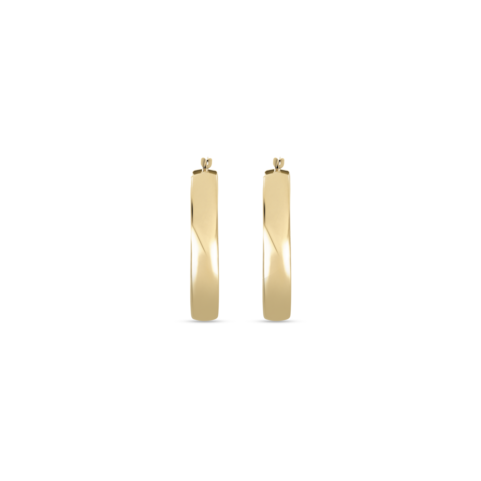 Medium Gold Glider Hoops – STONE AND STRAND