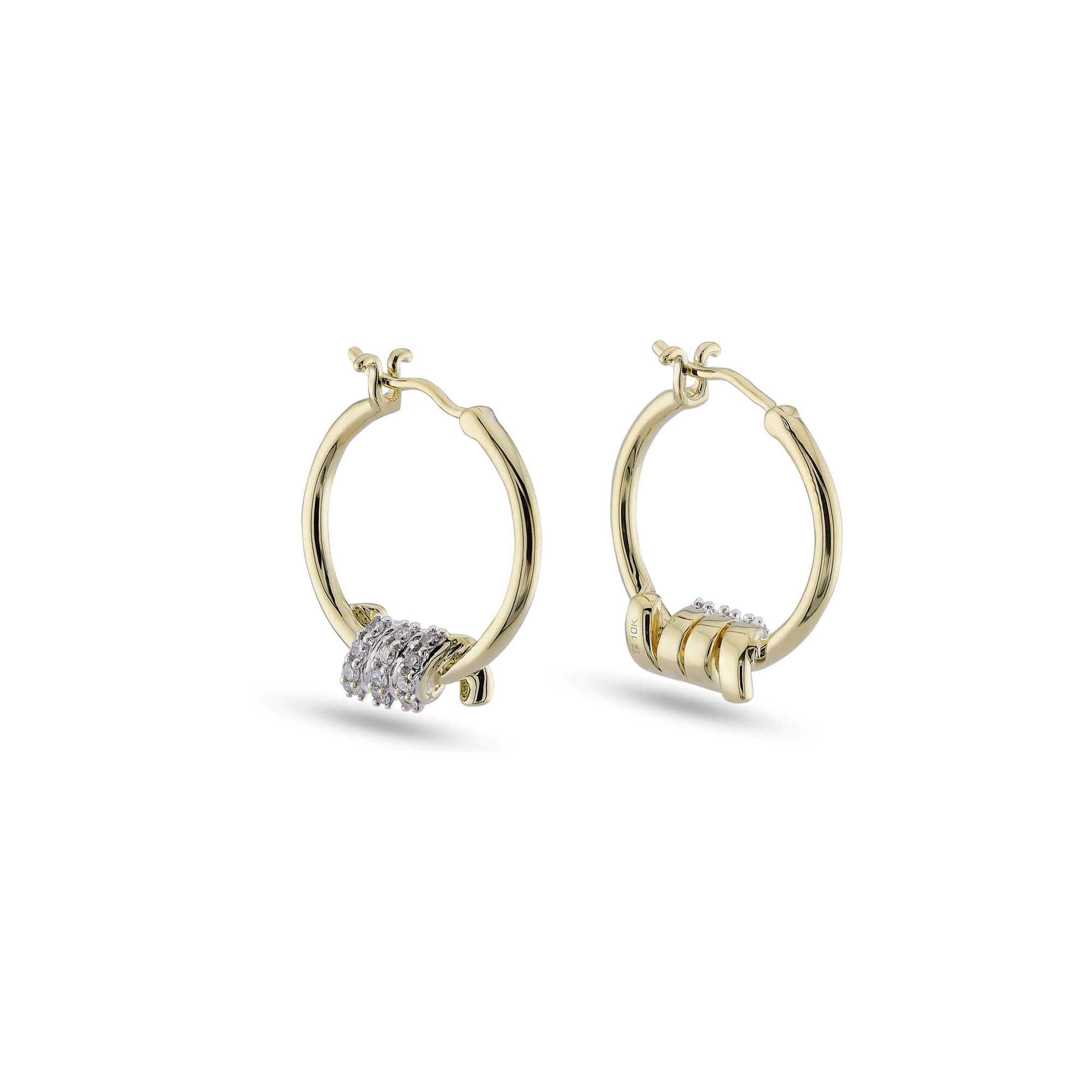 Twinkling Twine Pave Hoops – STONE AND STRAND