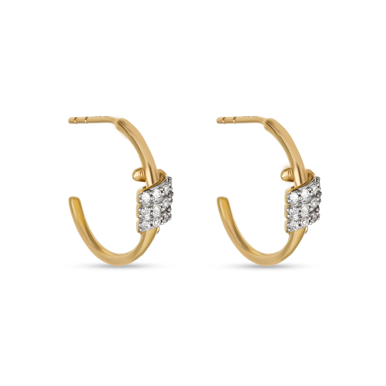 Twinkling Twine Pavé Hoops – STONE AND STRAND