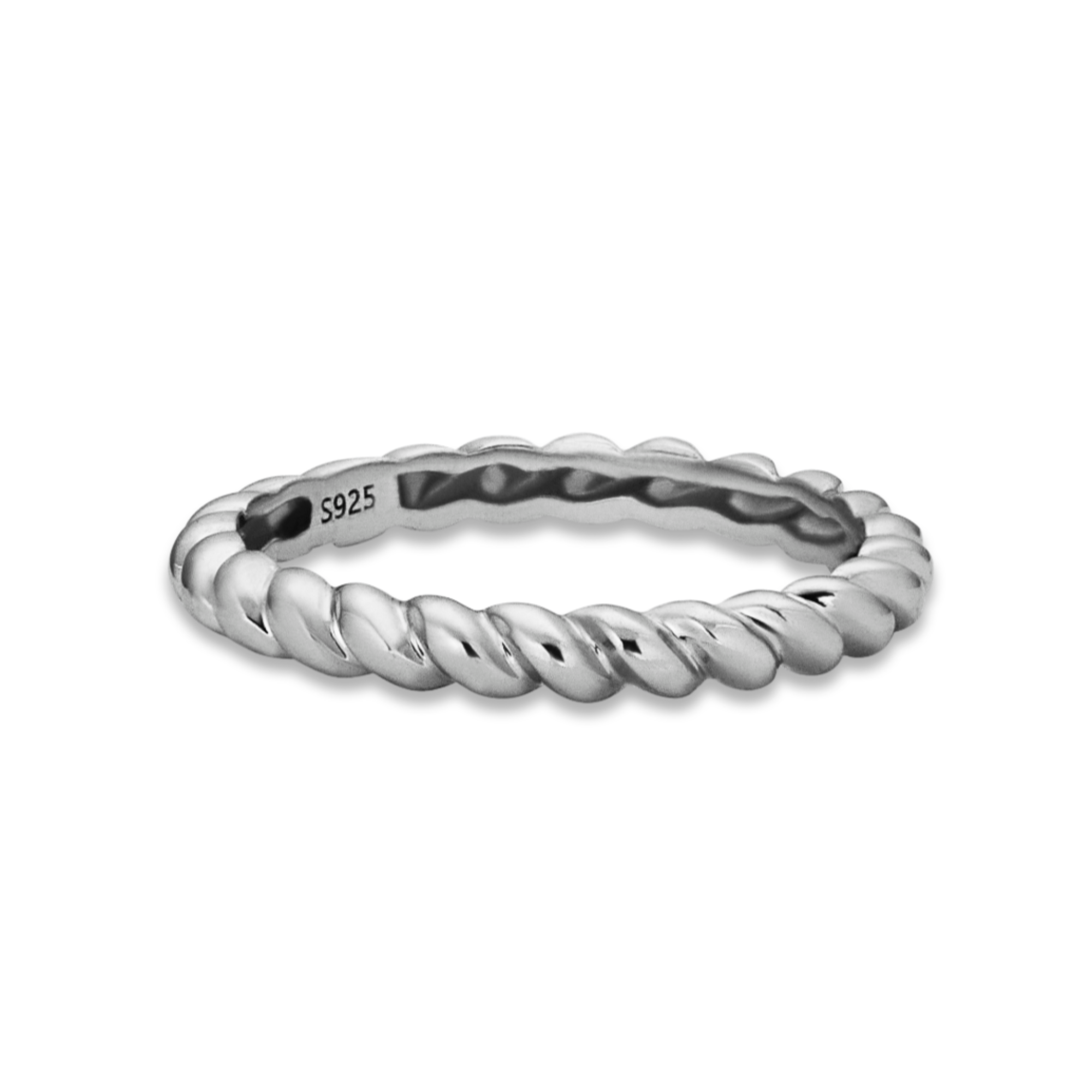 Twist Of Silver Stacking Ring – STONE AND STRAND