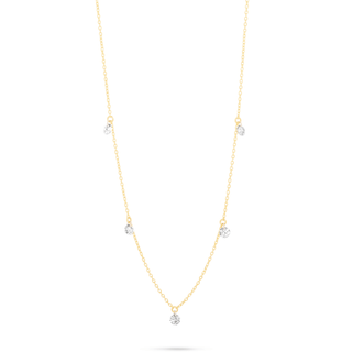 Tiny 5 Diamond Twinkle Necklace – STONE AND STRAND