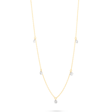 Tiny 5 Diamond Twinkle Necklace – STONE AND STRAND