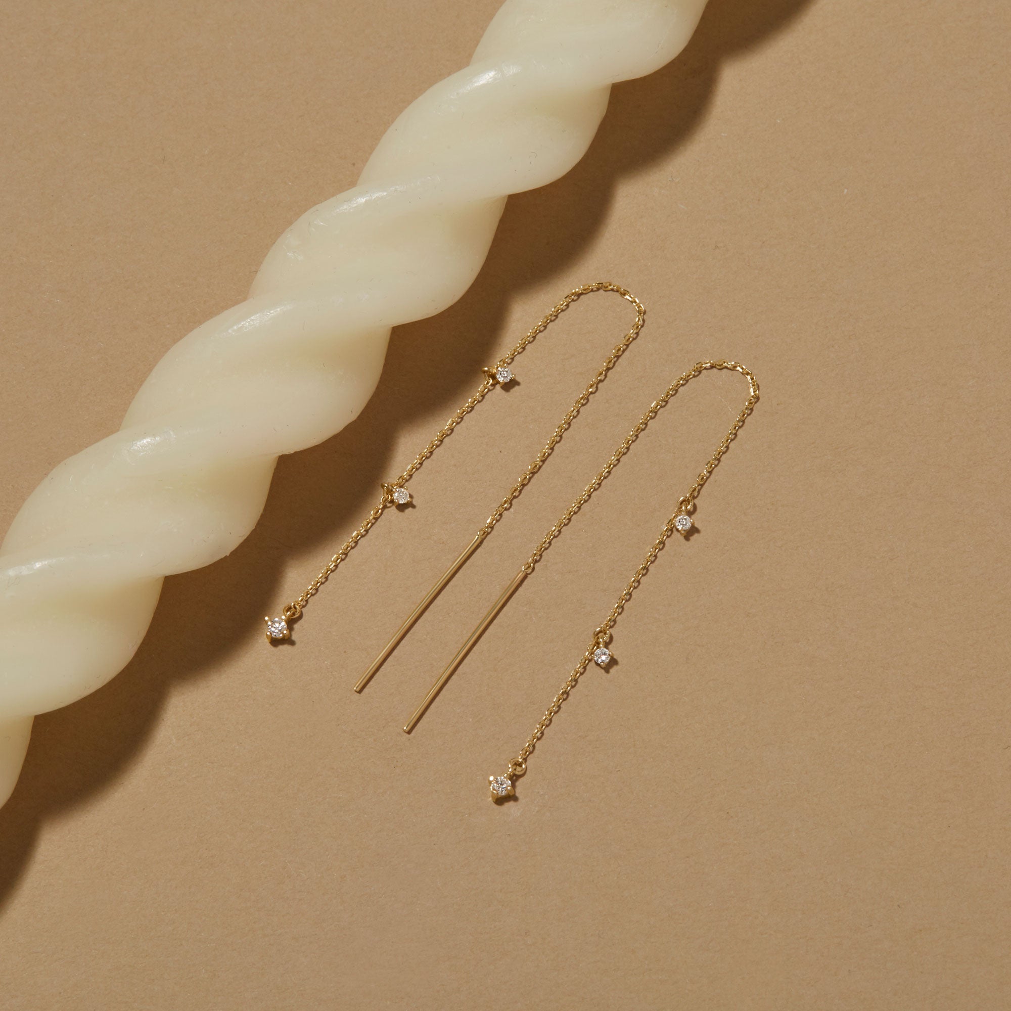 Diamond Drizzle Threaders – STONE AND STRAND