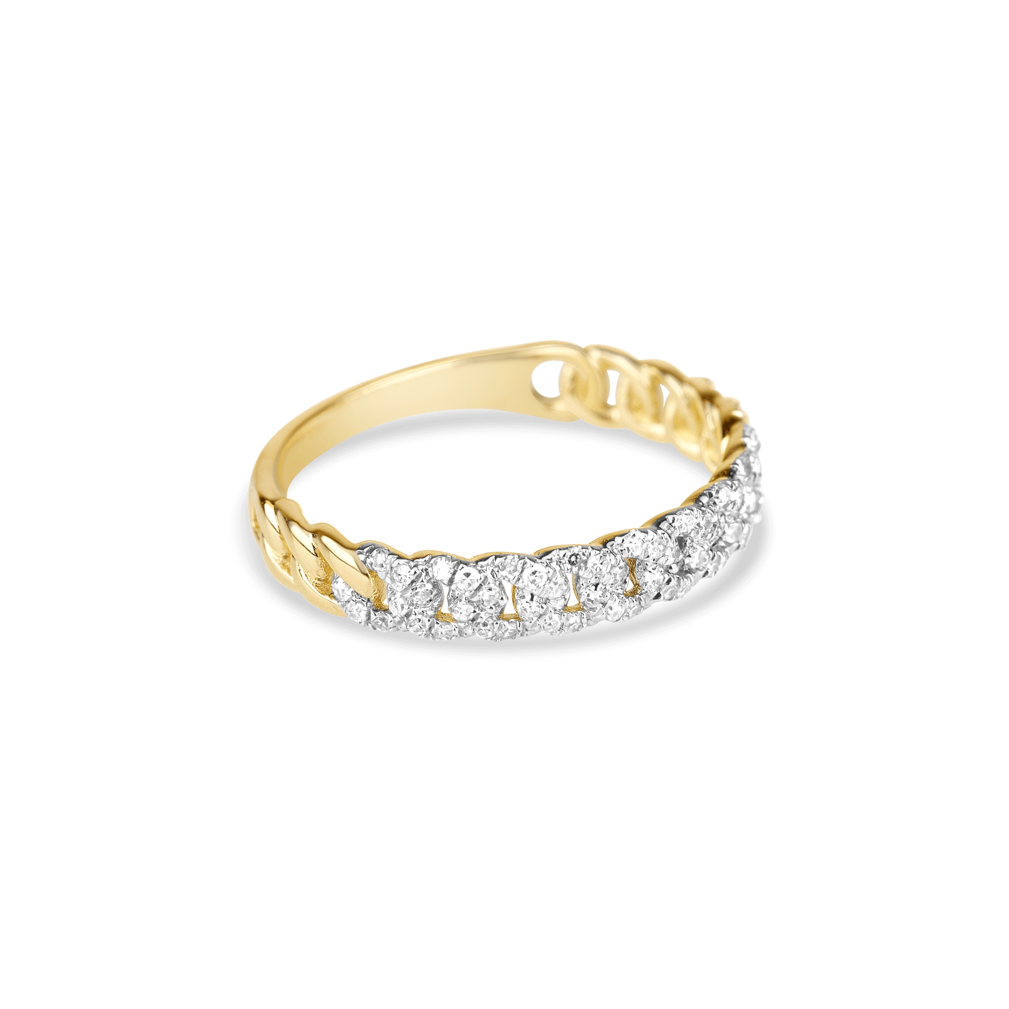 Fine Diamond Pave Chain Ring – STONE AND STRAND