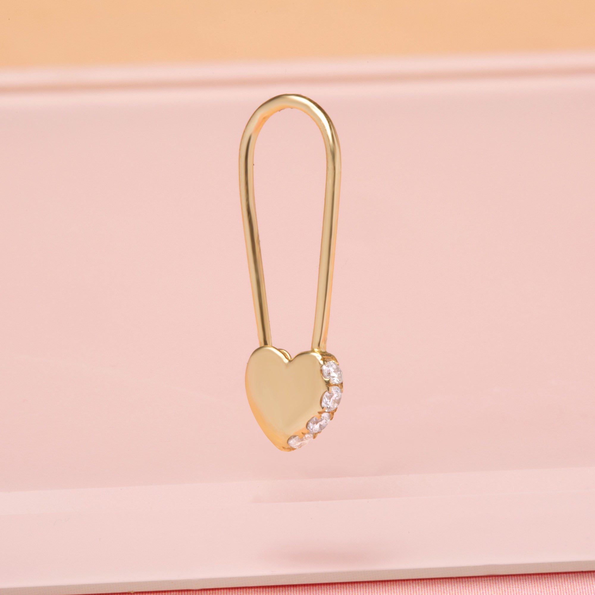 Love Safety Pin Earring – STONE AND STRAND