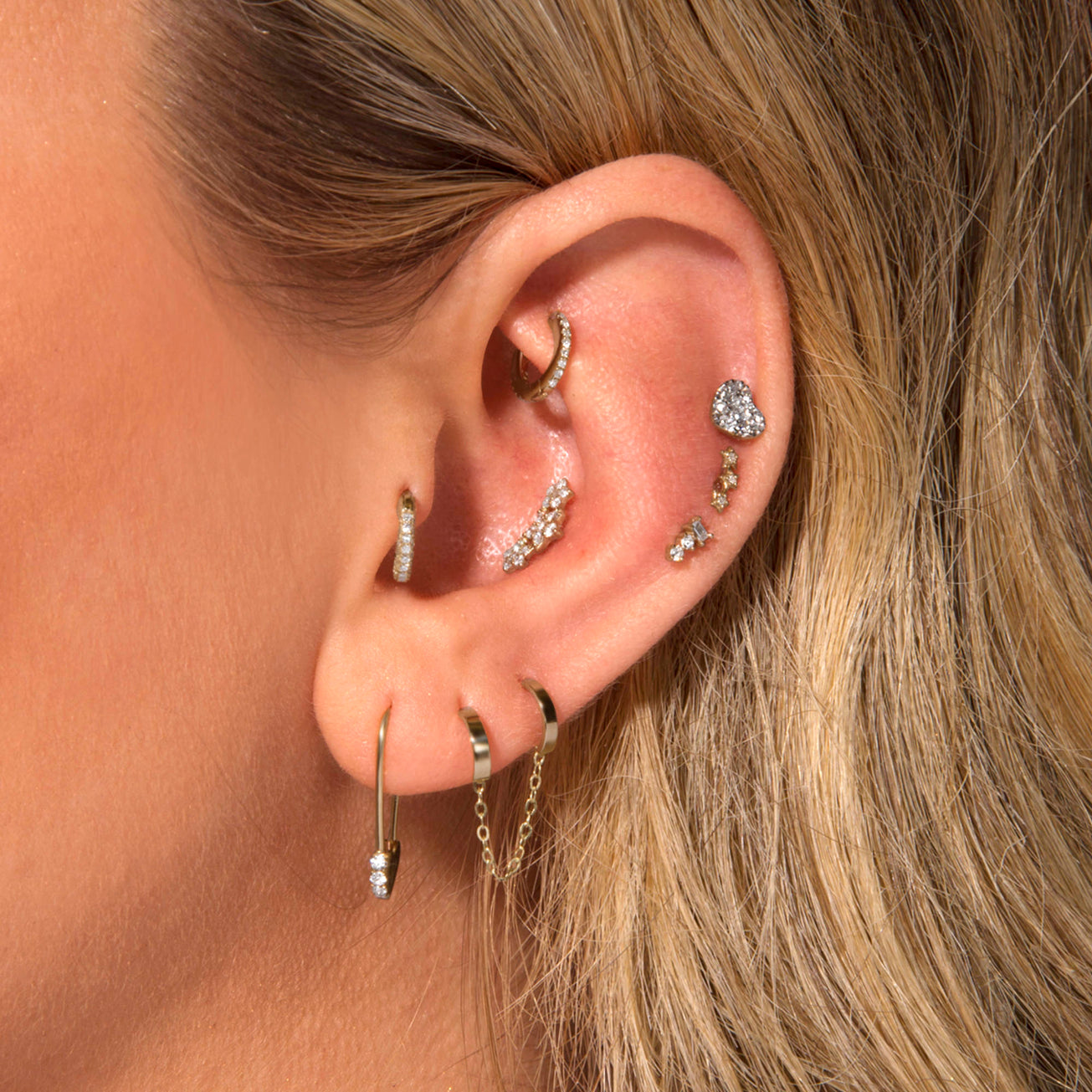 Love Safety Pin Earring – STONE AND STRAND