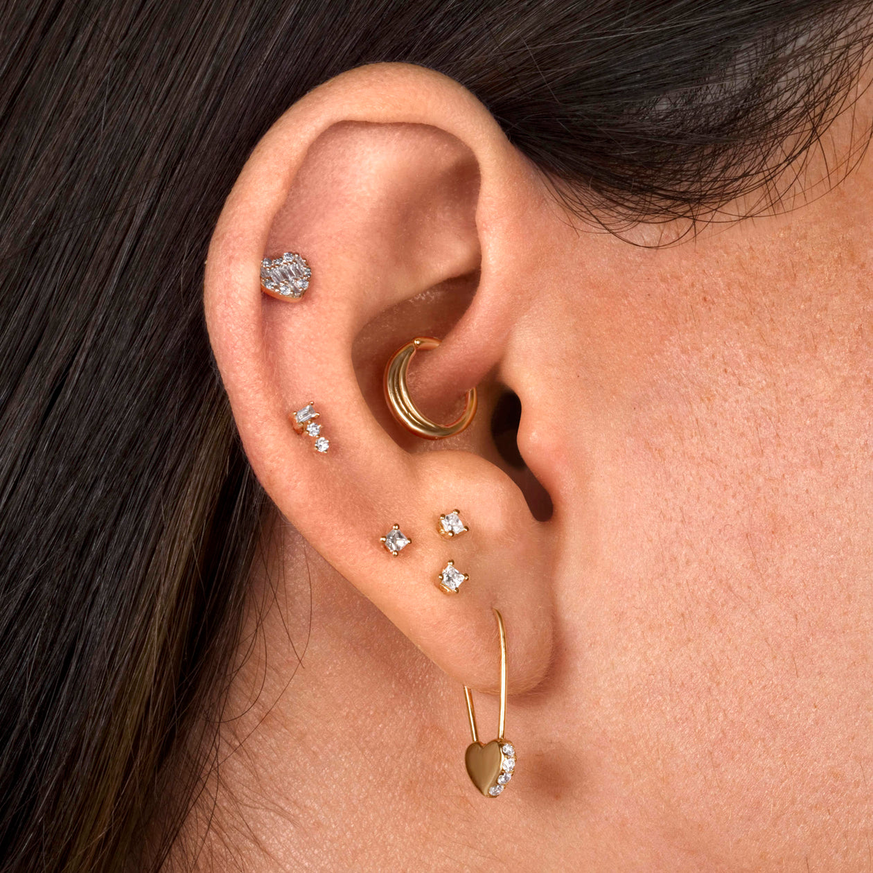 Love Safety Pin Earring – STONE AND STRAND