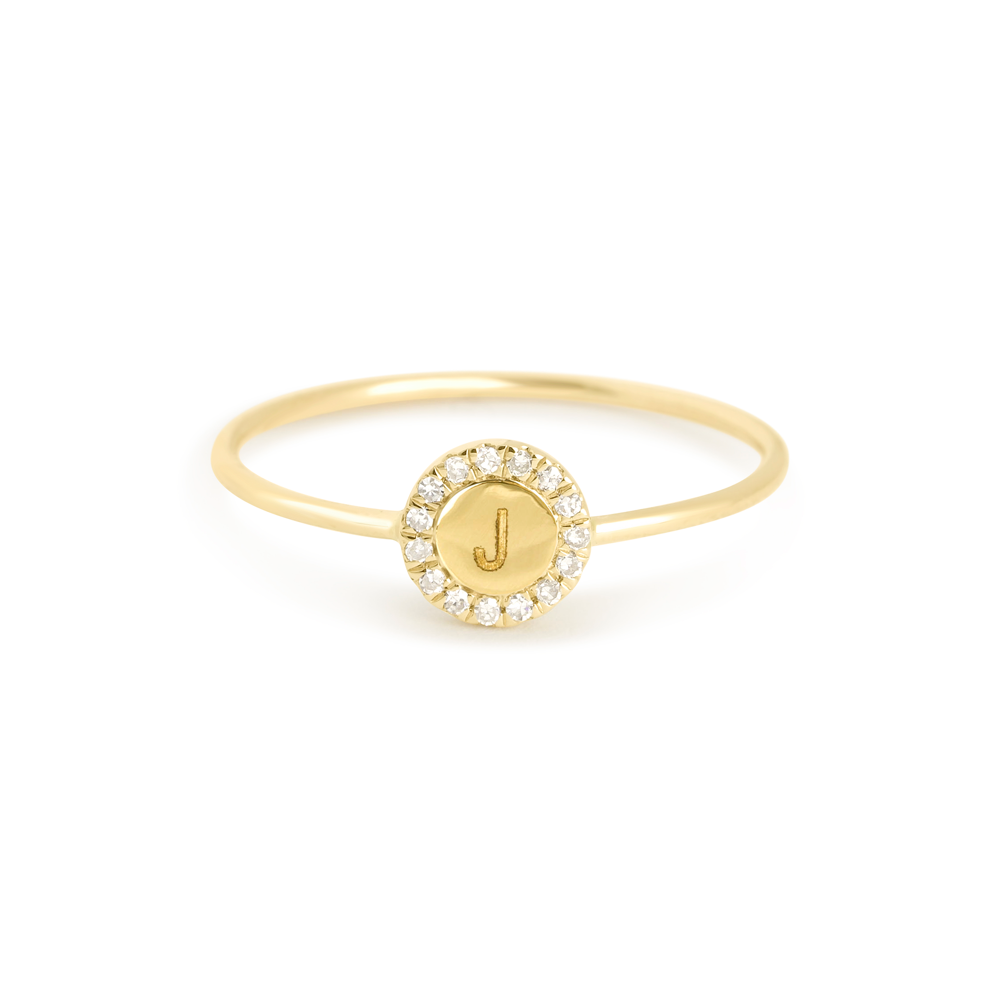 Pave Diamond Disc Ring – STONE AND STRAND