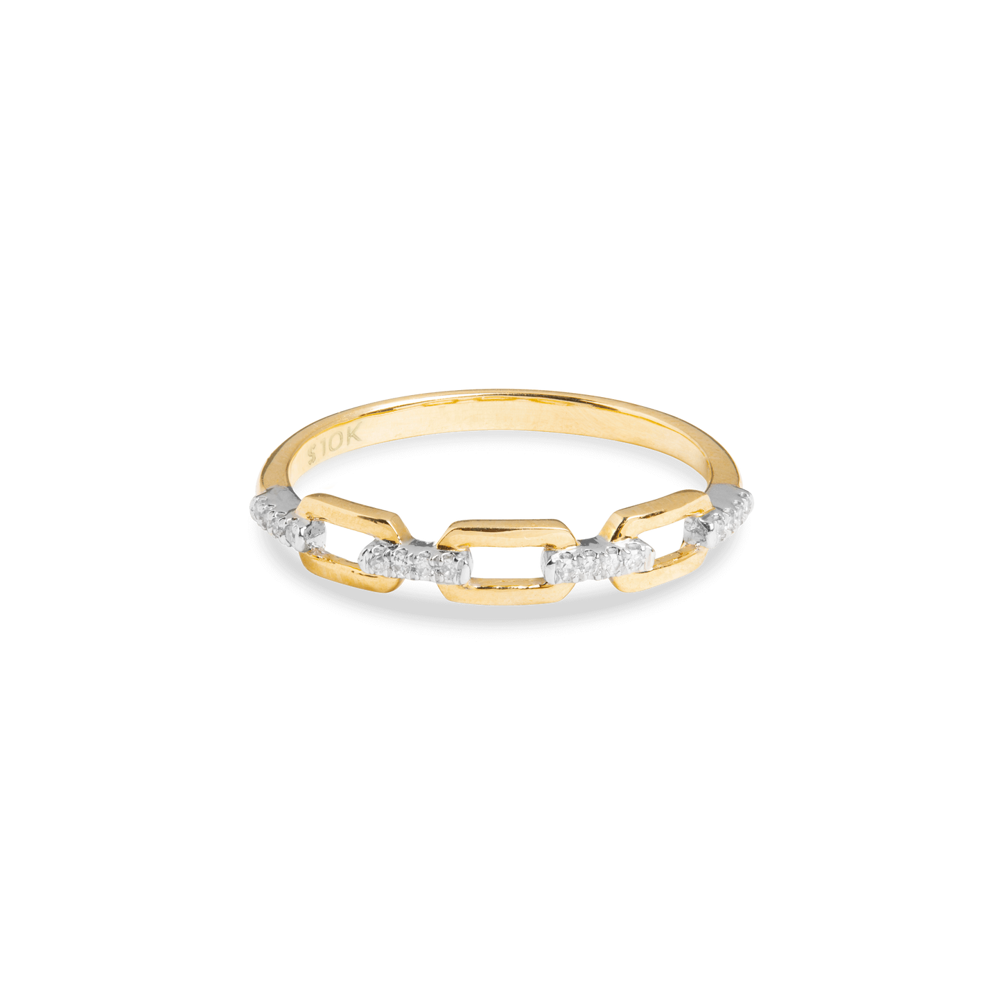 Pave Diamond Open Linked Ring – STONE AND STRAND