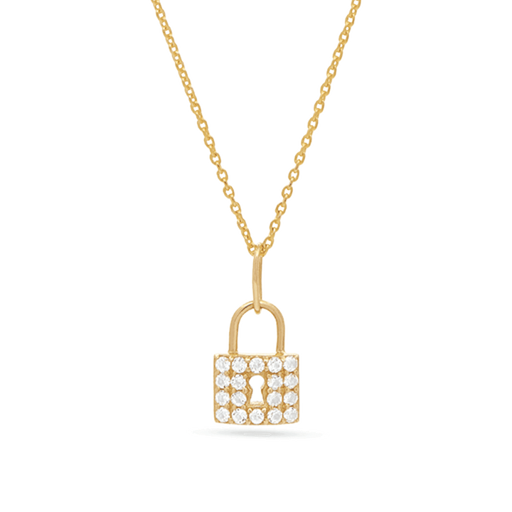 Pave Topaz Lock Pendant – STONE AND STRAND