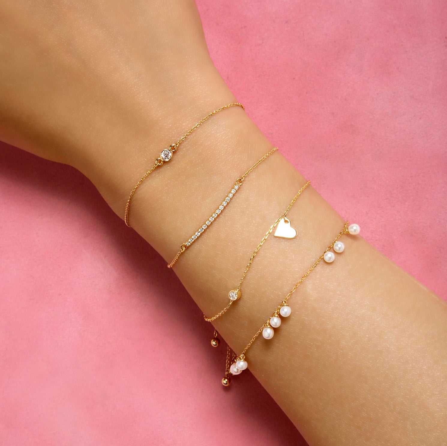 Pearly Charm Bracelet – STONE AND STRAND