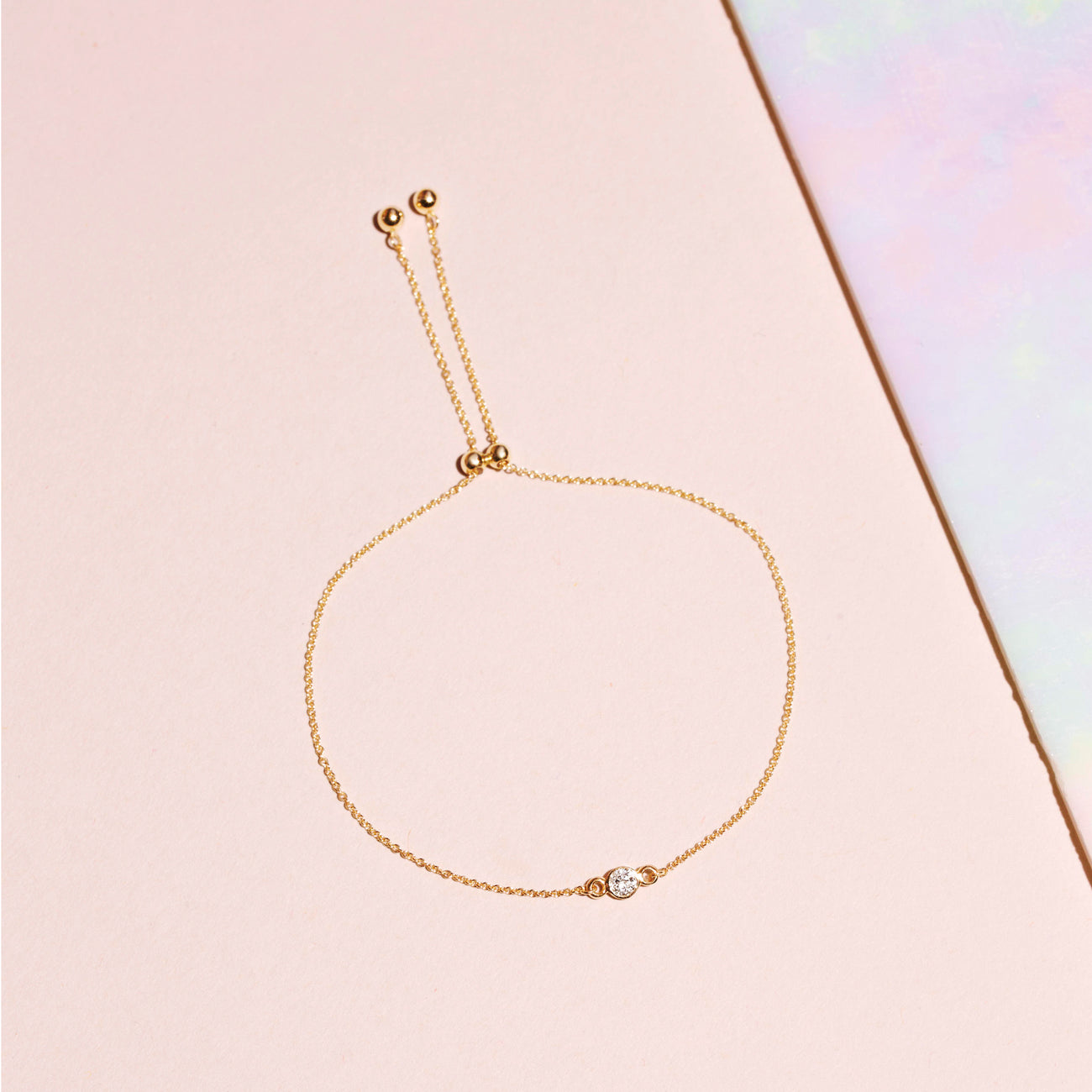 Tiny Diamond Slider Bracelet – STONE AND STRAND